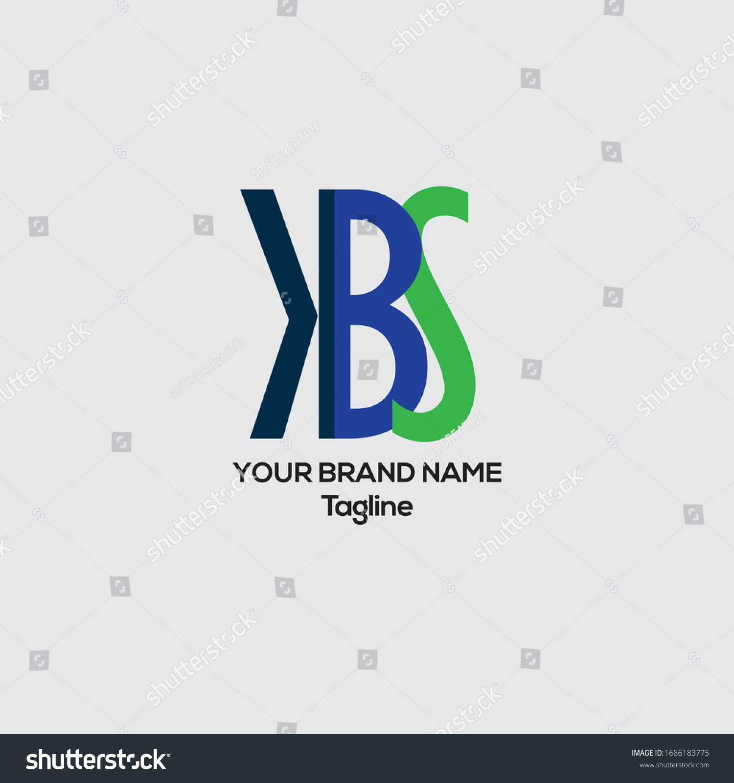 Kbs Vector Logo Design Kbs Creative Stock Vector (Royalty Free) 1686183775