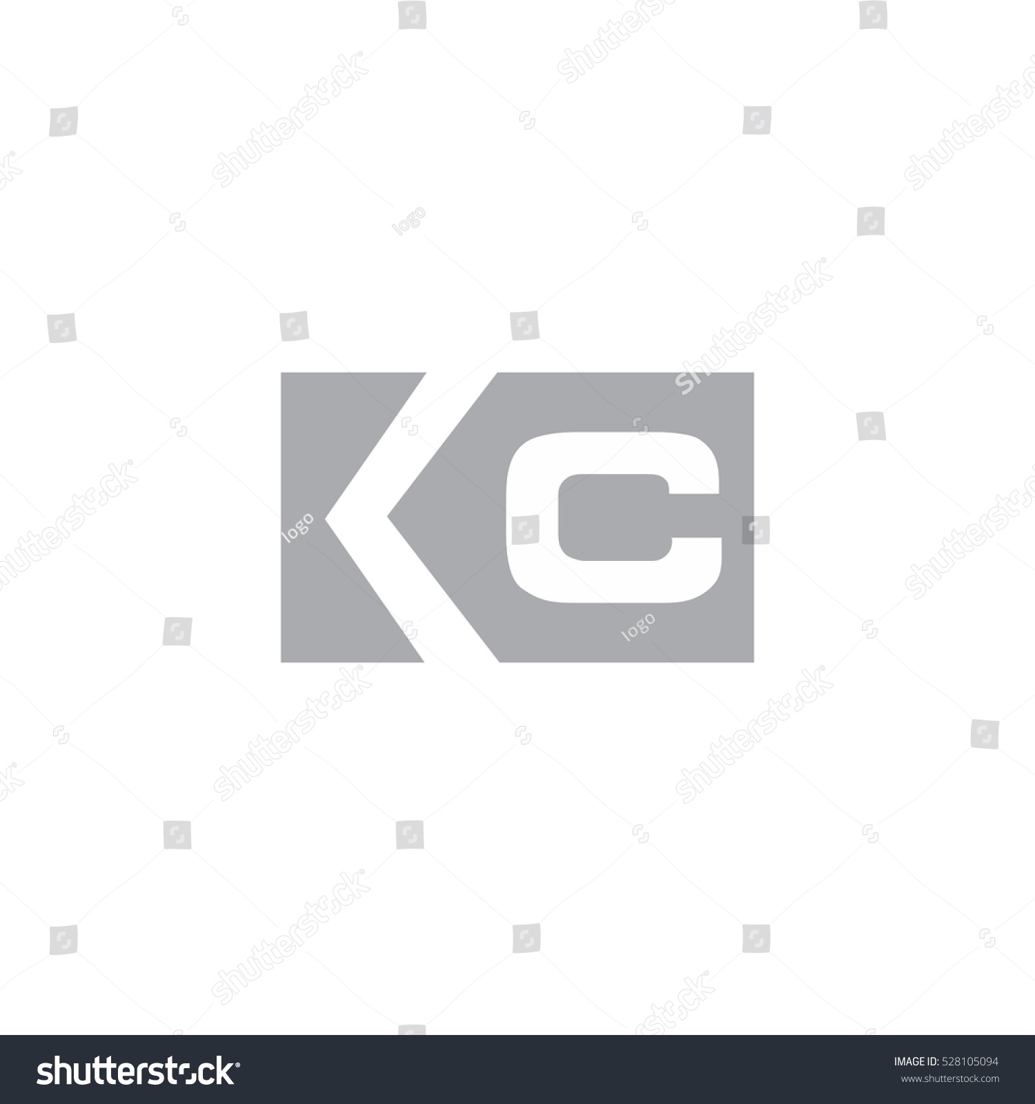 Kc K C Square Logo Vector Stock Vector (Royalty Free) 528105094 ...