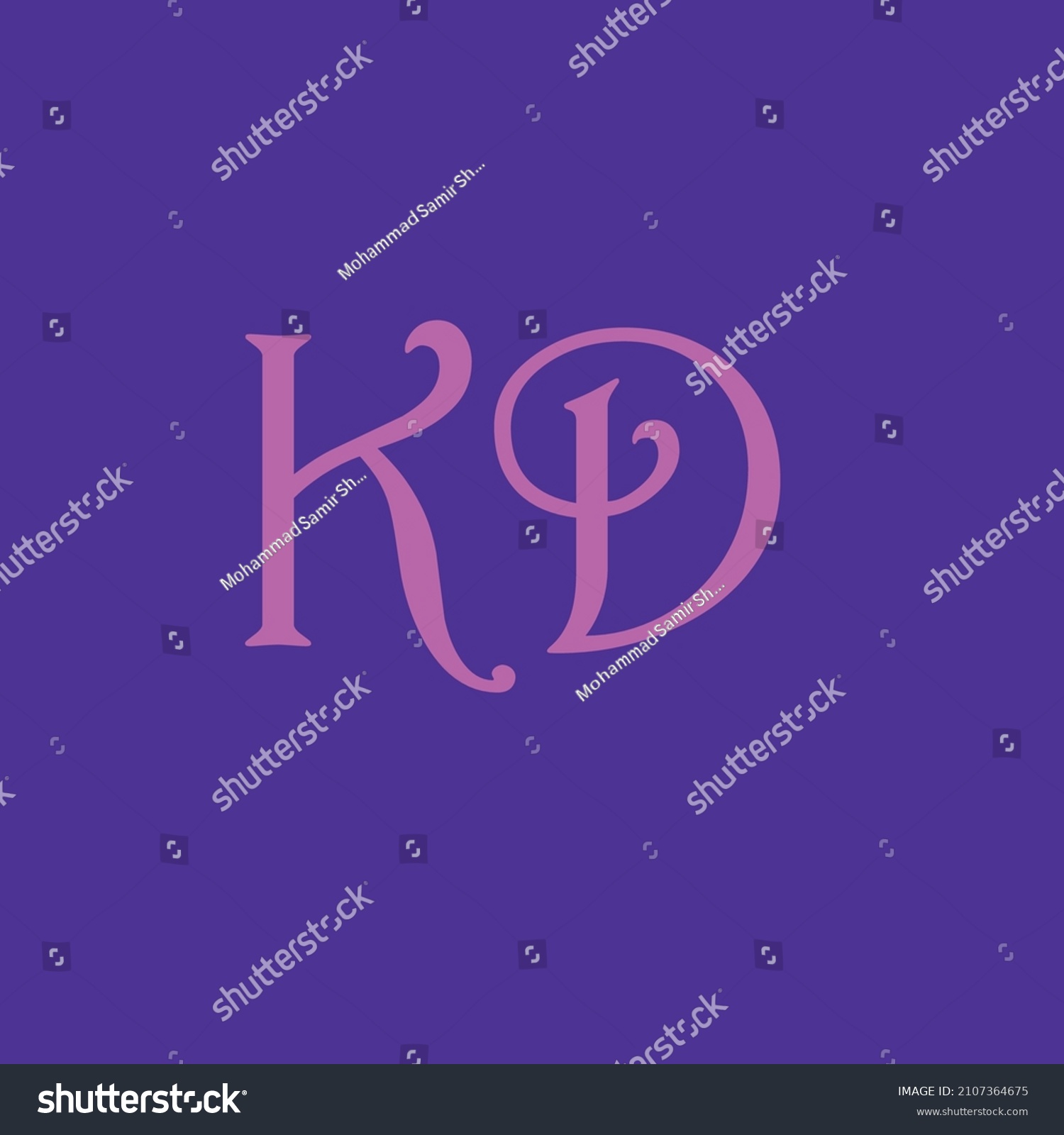 Kd Text Logo Design Simple Design Stock Vector (Royalty Free ...
