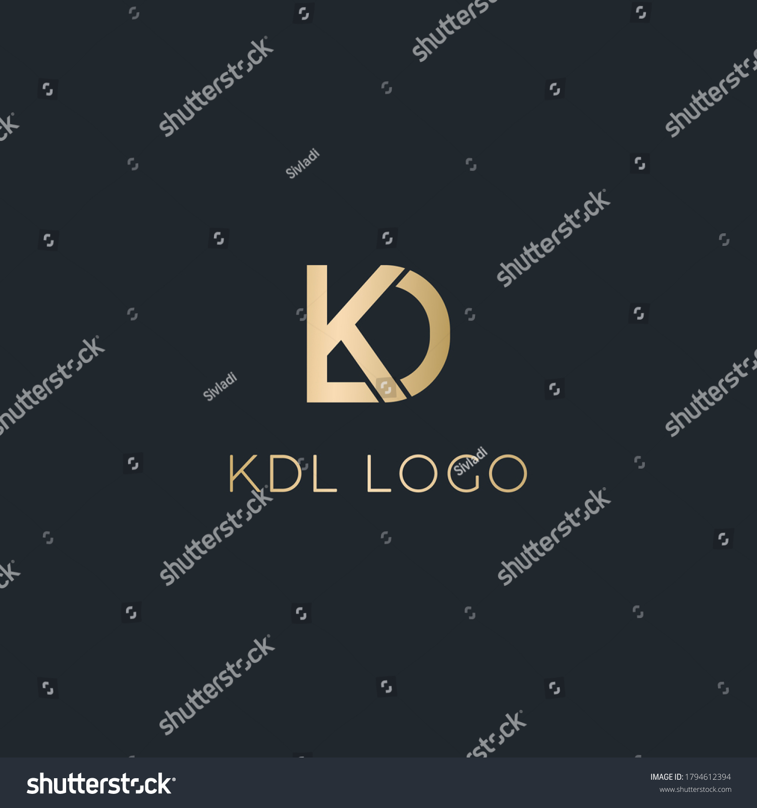 Kdl Logo Design Vector Illustration Stock Vector (Royalty Free) 1794612394
