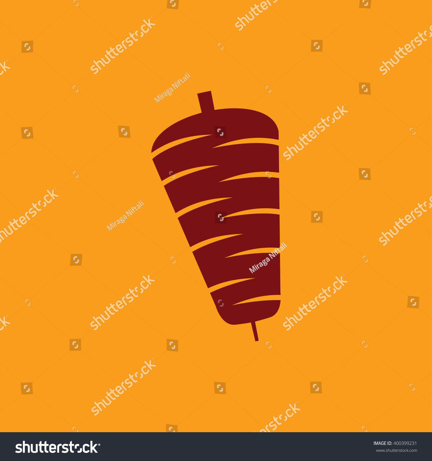 Kebab Icon Kebab Logo Stock Vector (Royalty Free) 400399231