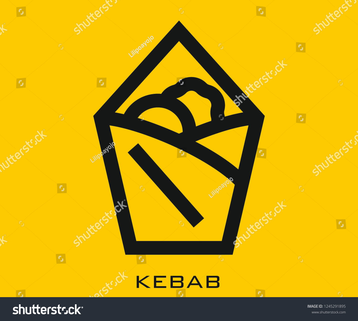 Kebab Icon Signs Stock Vector (Royalty Free) 1245291895