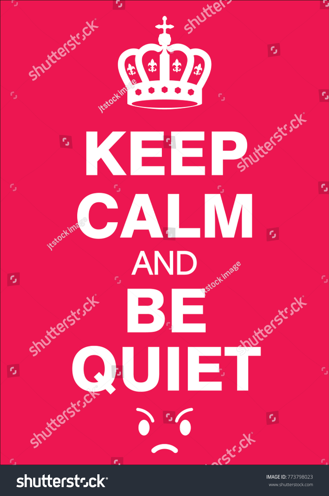 Stock vektory na téma Keep Calm Be Quiet Poster (bez autorských ...