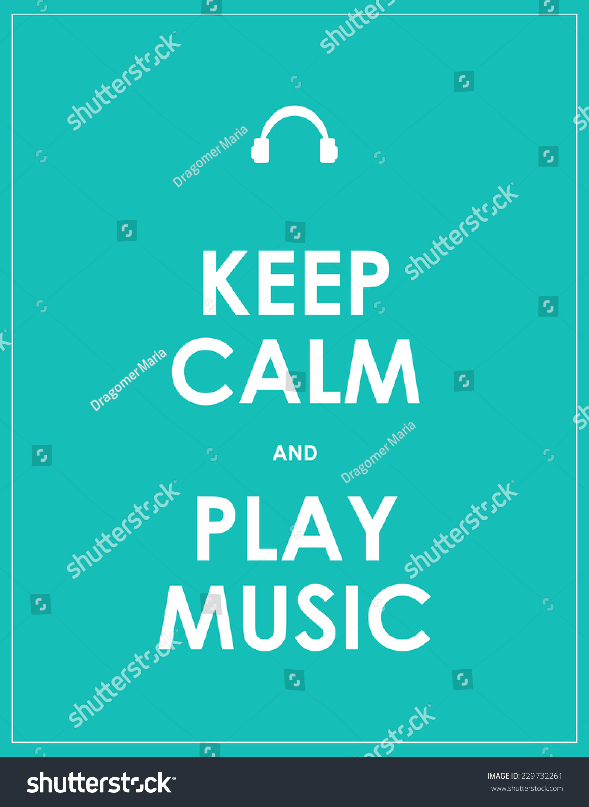 Keep Calm Play Musicvector Backgroundeps10 Stock Vector (Royalty Free ...