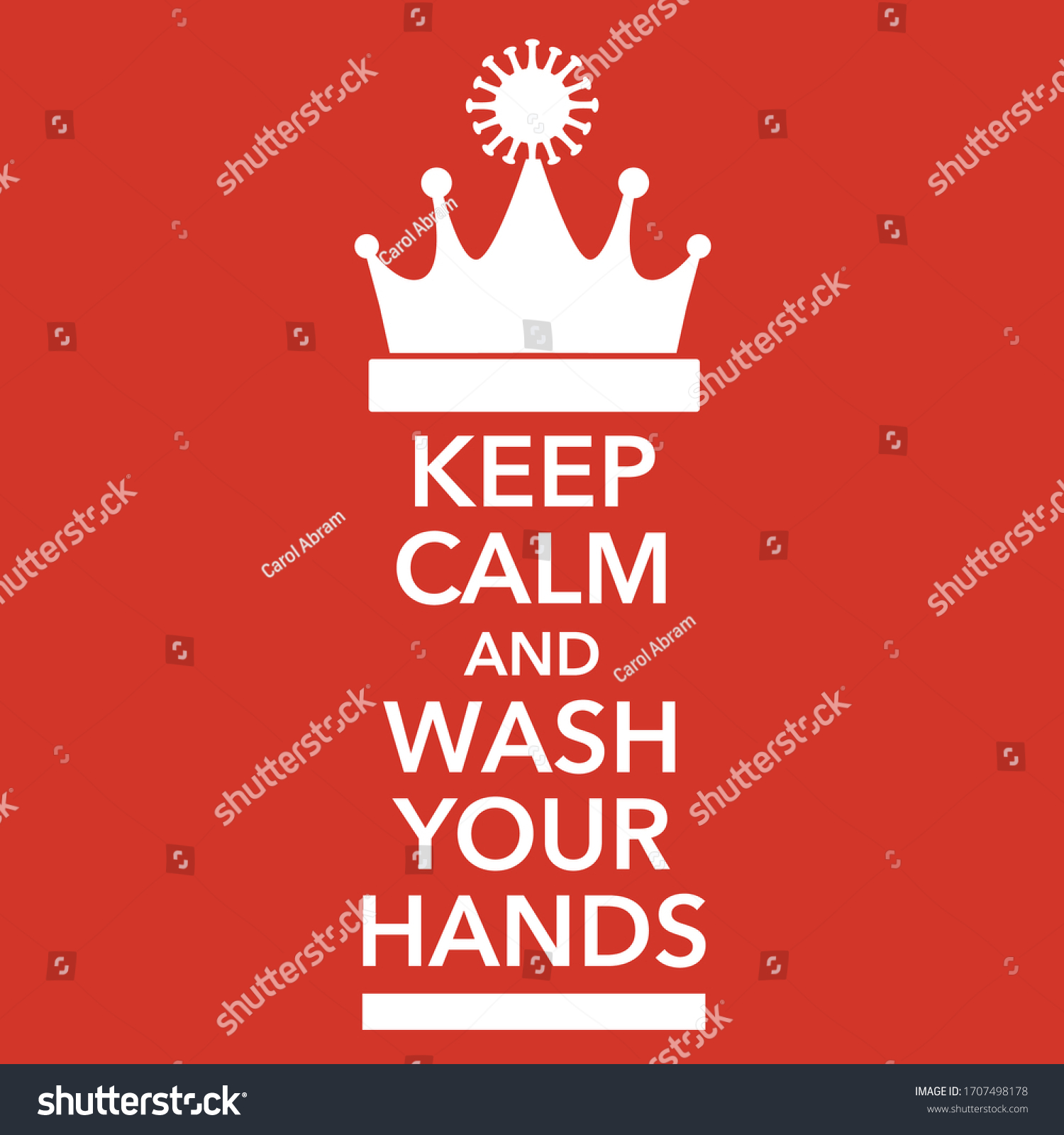 Keep Calm Wash Hands Stock Vector (Royalty Free) 1707498178 | Shutterstock