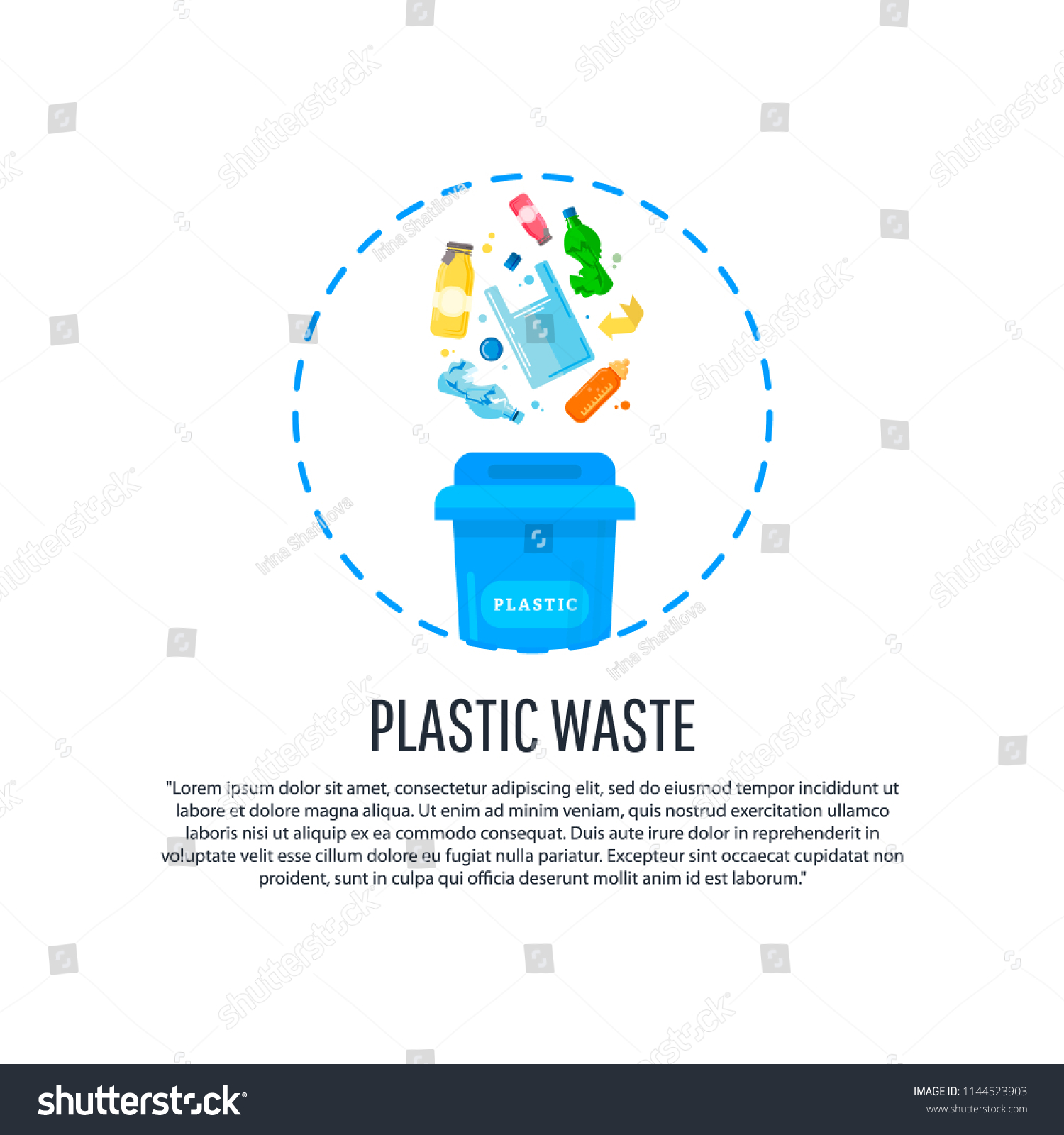 Keep Clean Garbage Sorting Concept Gathering Stock Vector (Royalty Free ...