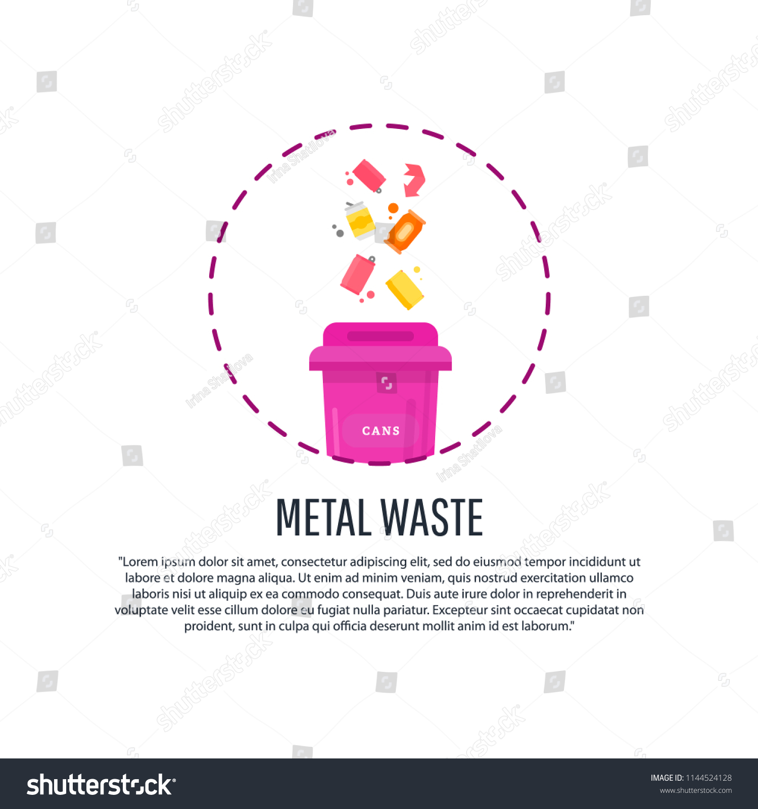 Keep Clean Garbage Sorting Concept Gathering Stock Vector (Royalty Free ...