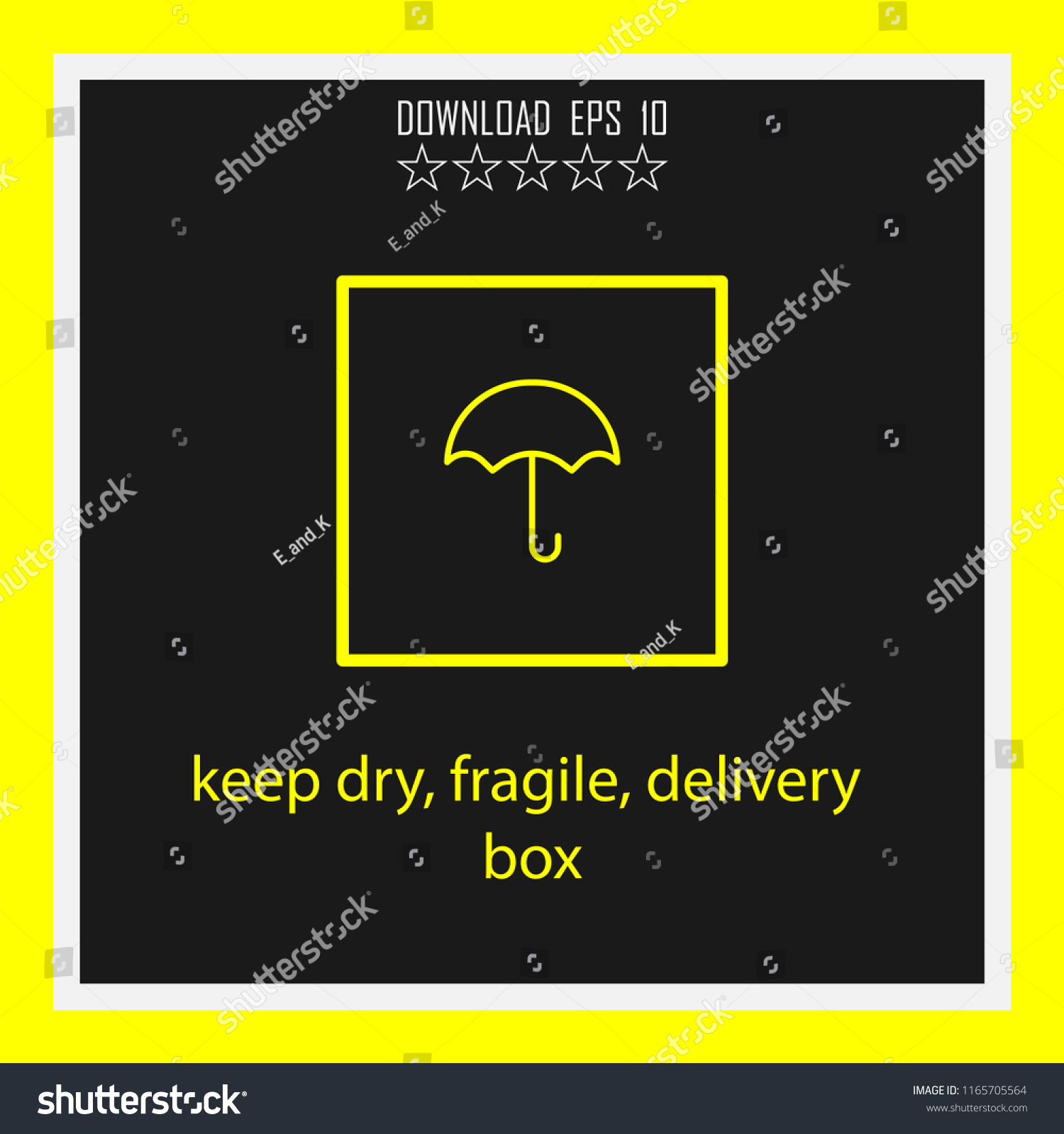 Keep Dry Fragile Delivery Box Vector: vector de stock (libre de ...
