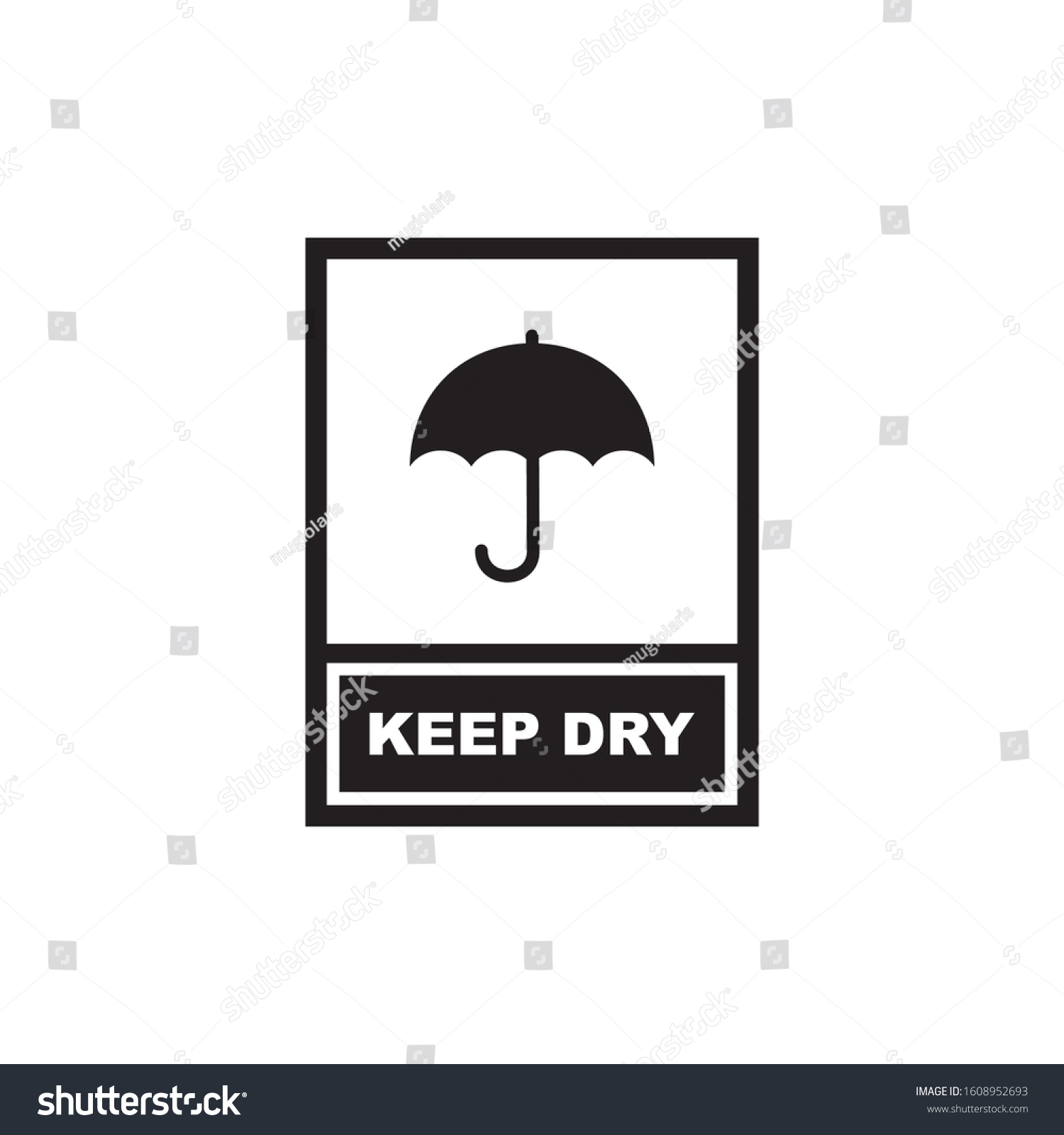 Keep Dry Icon Symbol Vector Illustration Stock Vector (Royalty Free ...