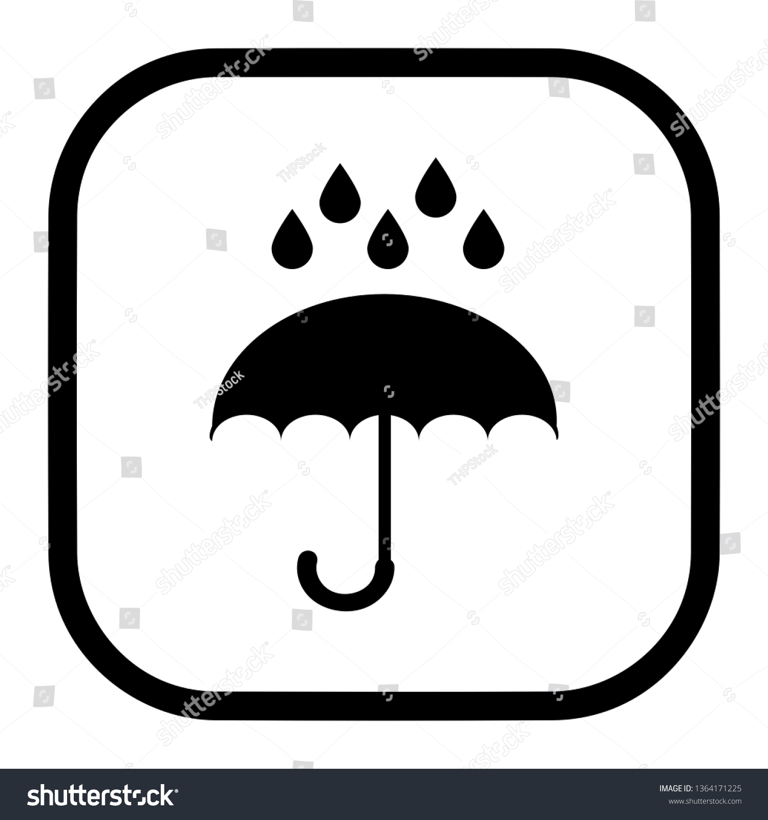 Keep Dry Symbol Icon Vector Packaging: vector de stock (libre de ...