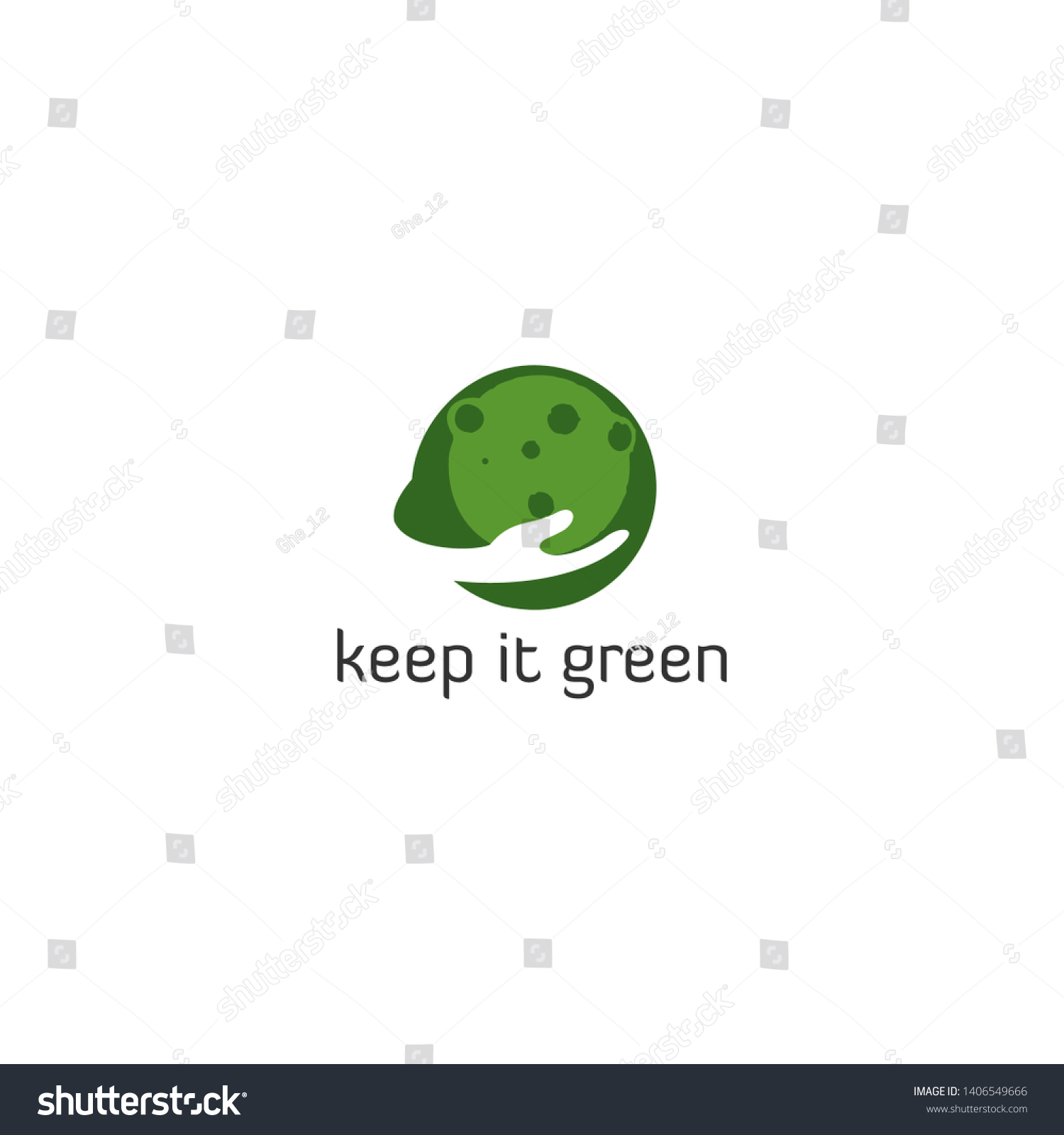 Keep Green Planet Logo Illustrations: vector de stock (libre de ...