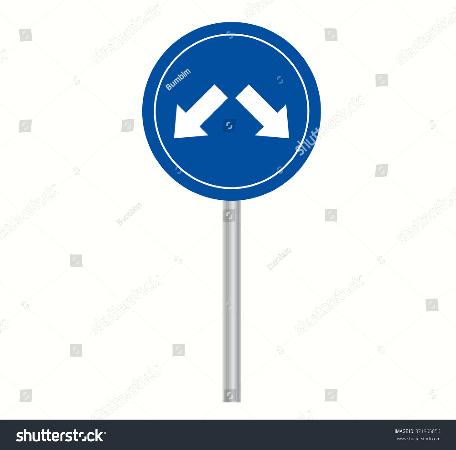 Keep Left Keep Right Traffic Sign Stock Vector (Royalty Free) 371865856 ...