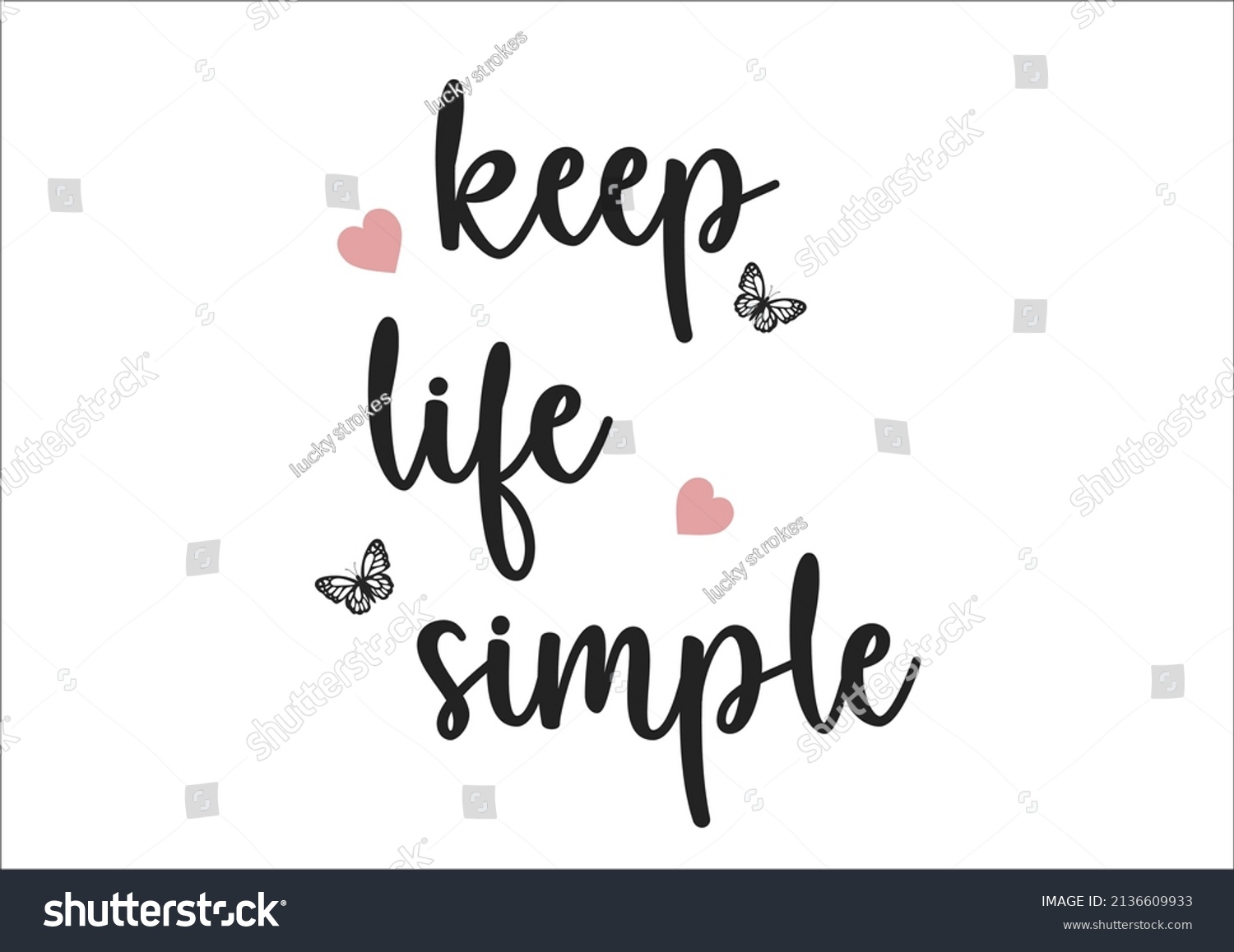 Keep Life Vector Design Hand Drawn Stock Vector (Royalty Free ...