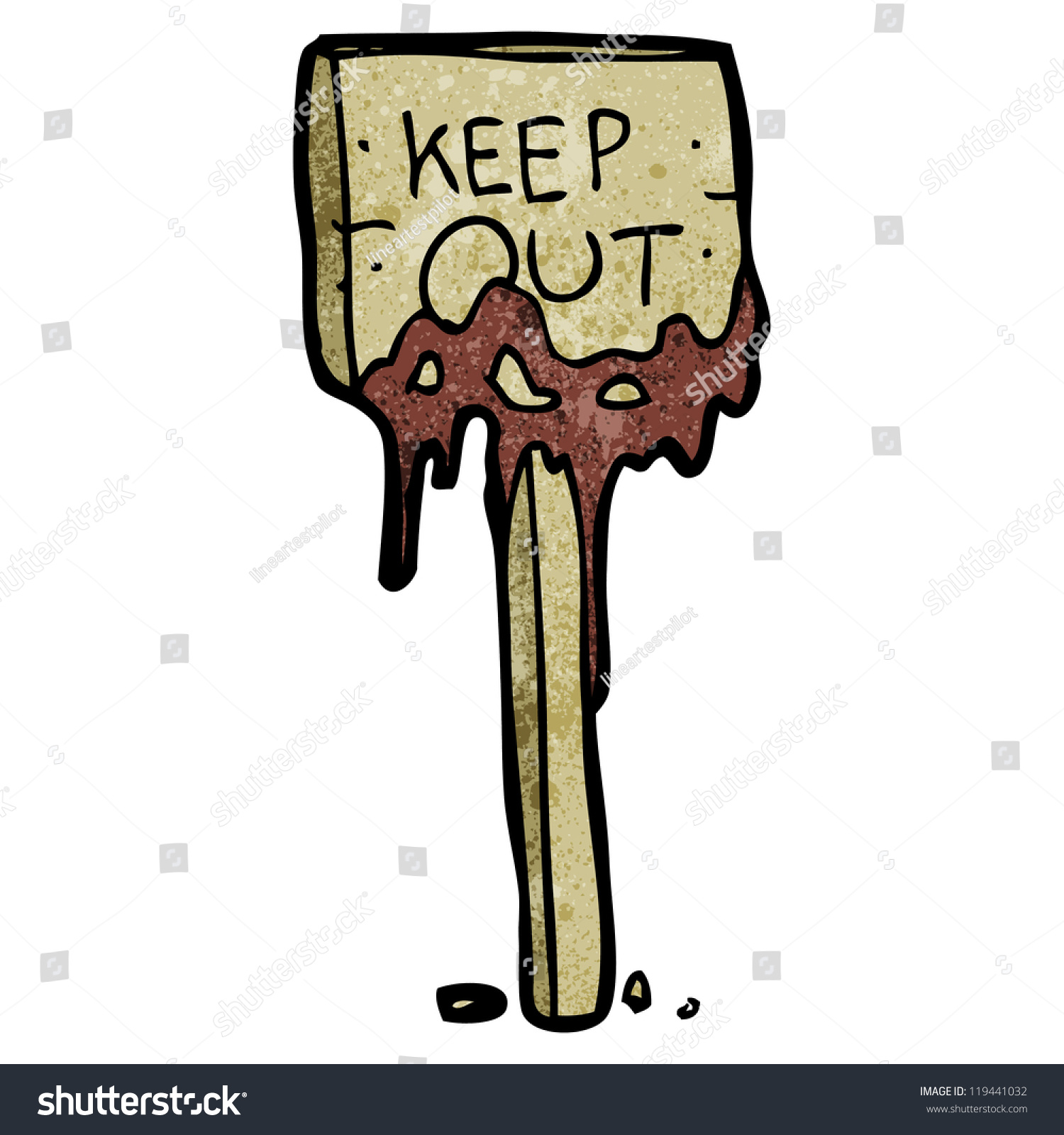 Keep Out Sign Cartoon Stock Vector (Royalty Free) 119441032