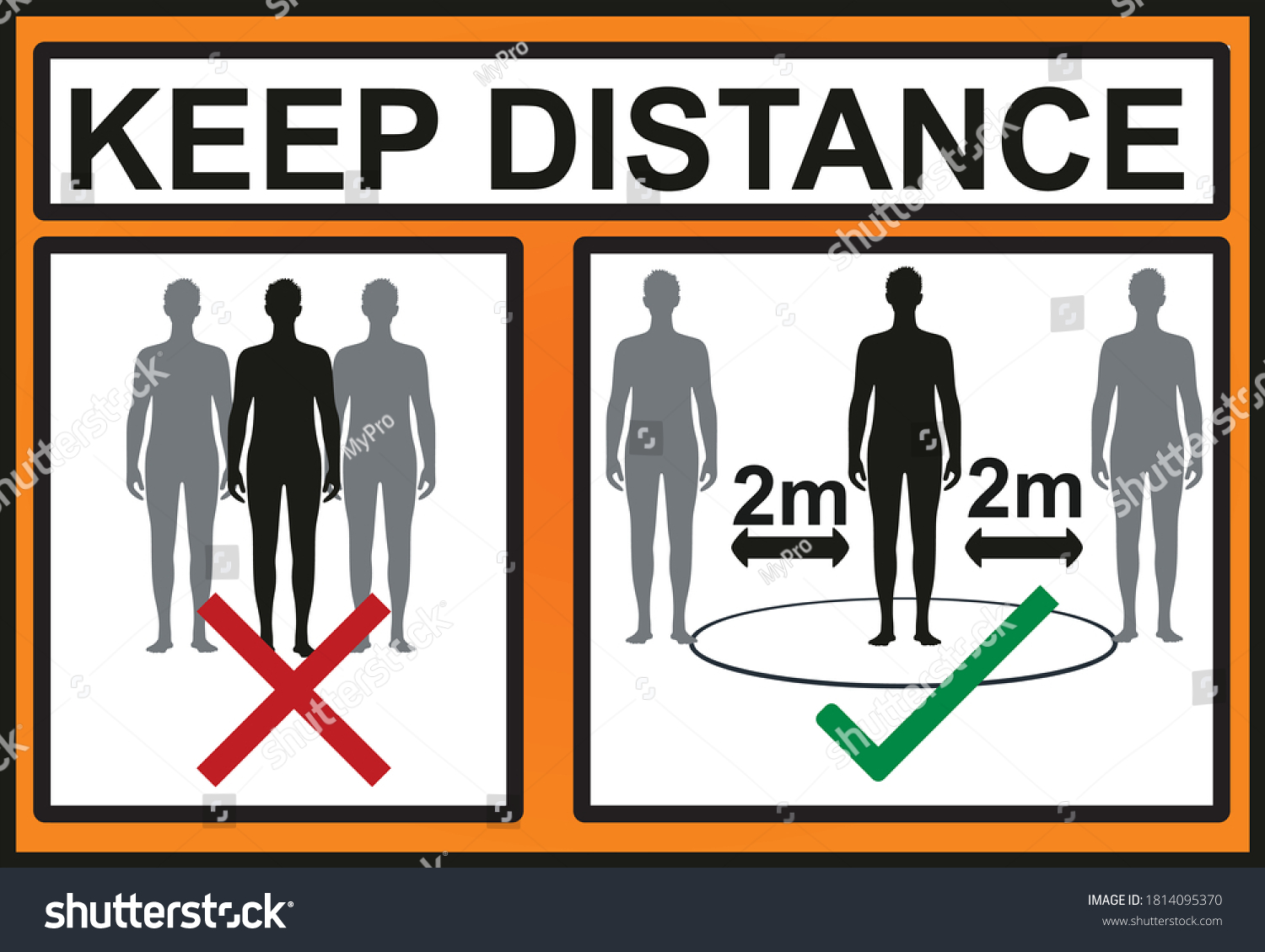 Keep Safe Distance Sign Vector: เวกเตอร์สต็อก (ปลอดค่าลิขสิทธิ์ ...