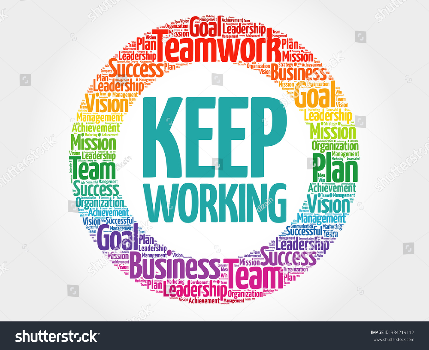 Keep Working Circle Stamp Word Cloud Stock Vector (Royalty Free ...