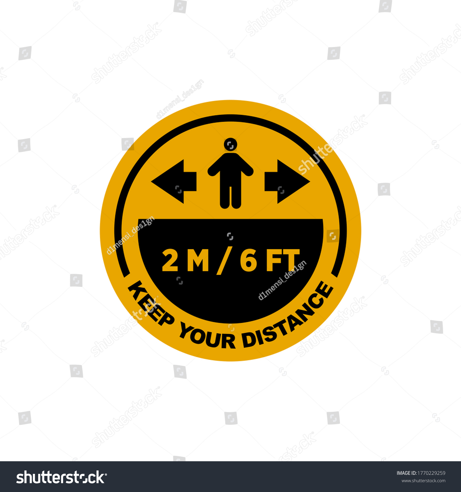 Keep Your Distance Sticker Logo Design: เวกเตอร์สต็อก (ปลอดค่าลิขสิทธิ์ ...