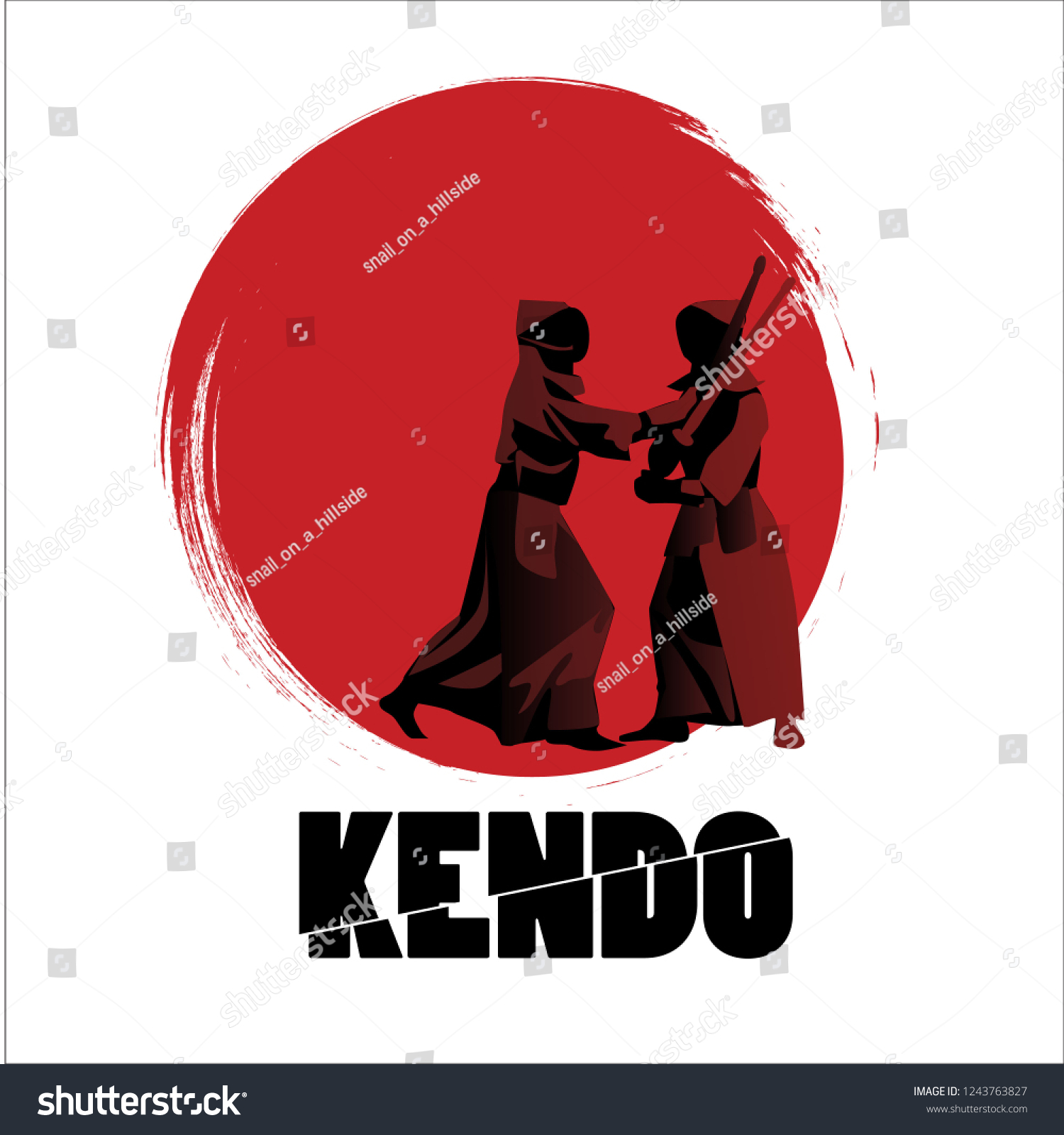 Kendo Vector Minimalistic Poster: เวกเตอร์สต็อก (ปลอดค่าลิขสิทธิ์ ...
