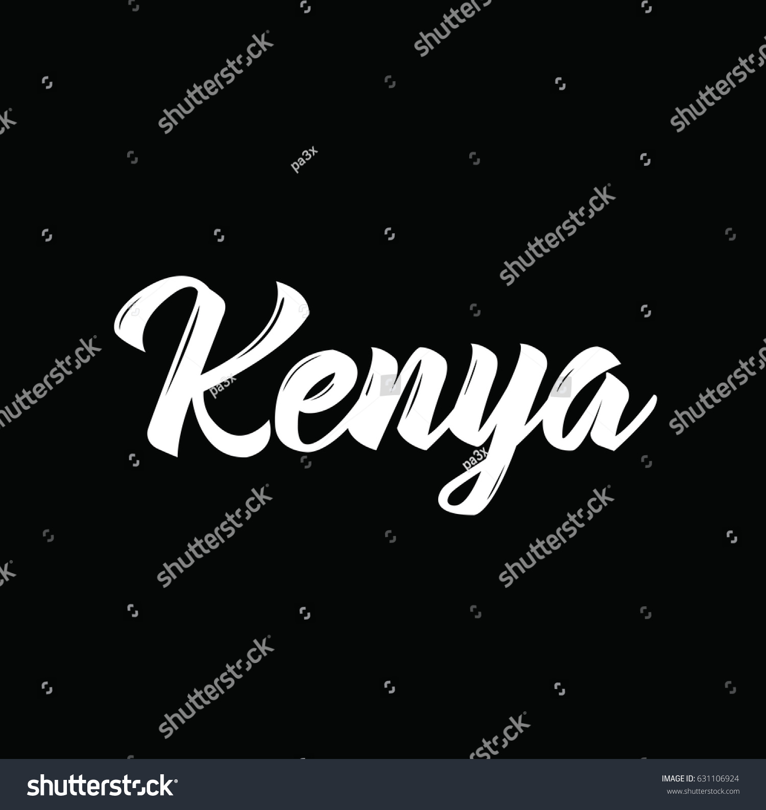 Kenya Text Design Vector Calligraphy Typography Stock Vector (Royalty ...