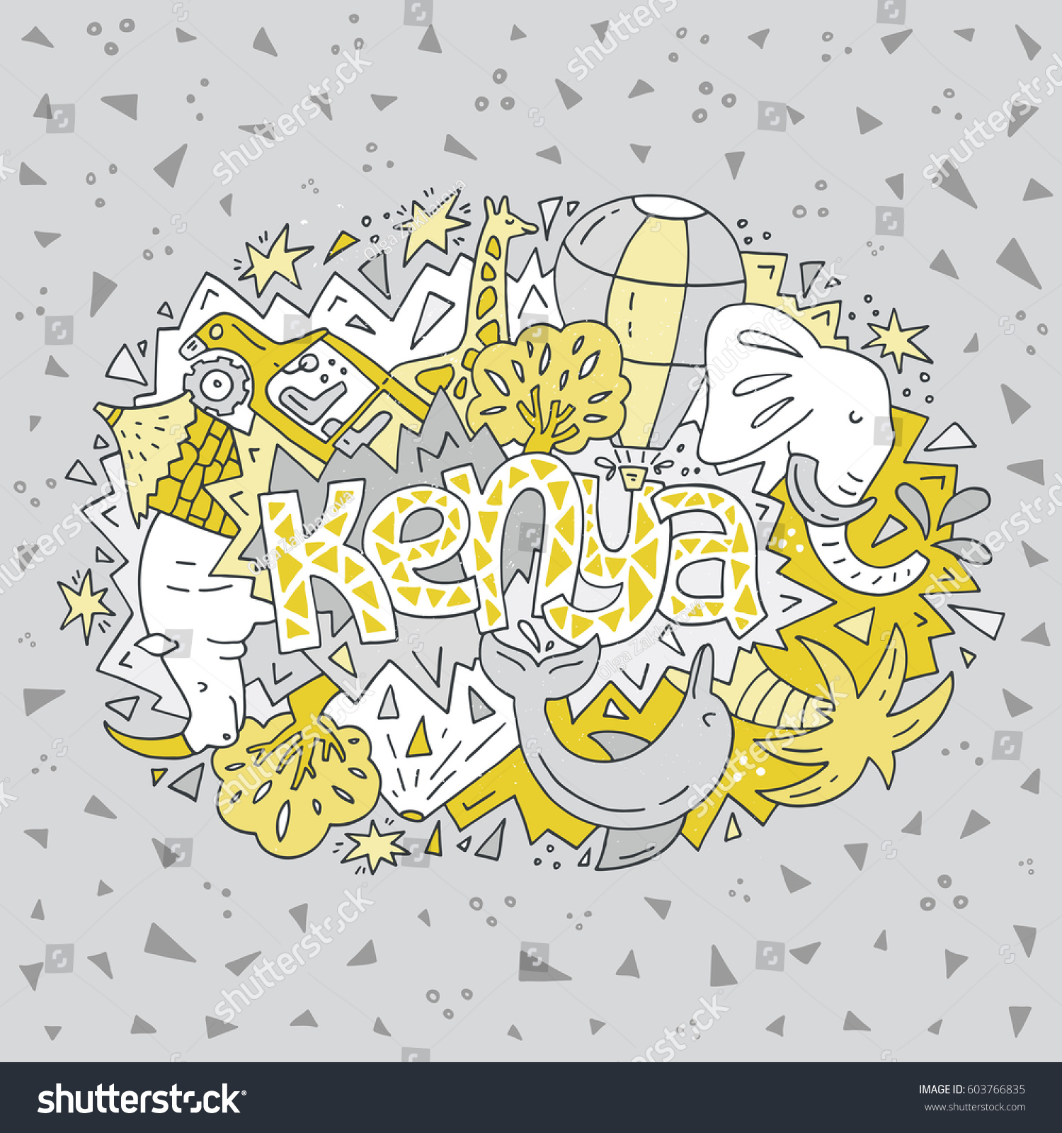 Kenya Vector Illustration Stock Vector (Royalty Free) 603766835 ...