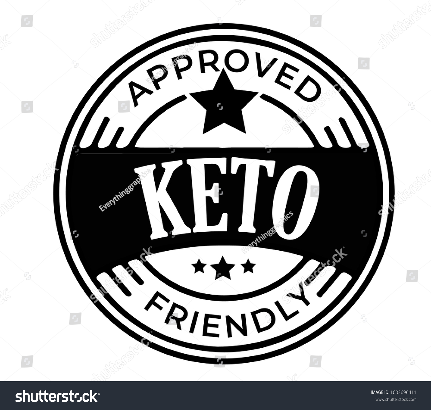 Keto Friendly Label Badge Vector Stock Vector (Royalty Free) 1603696411 ...
