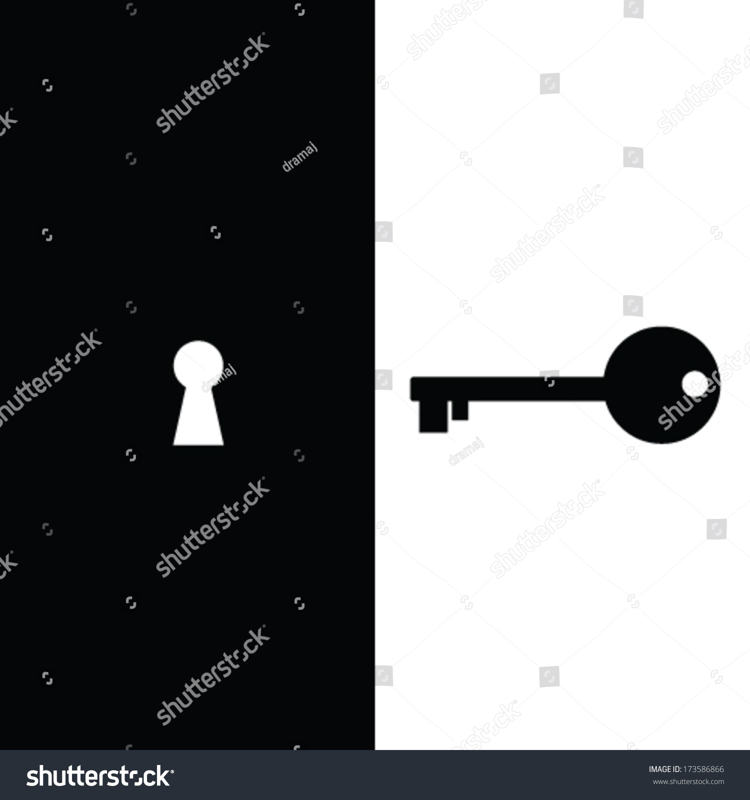 Key Keyhole Vector Illustration Stock Vector (Royalty Free) 173586866