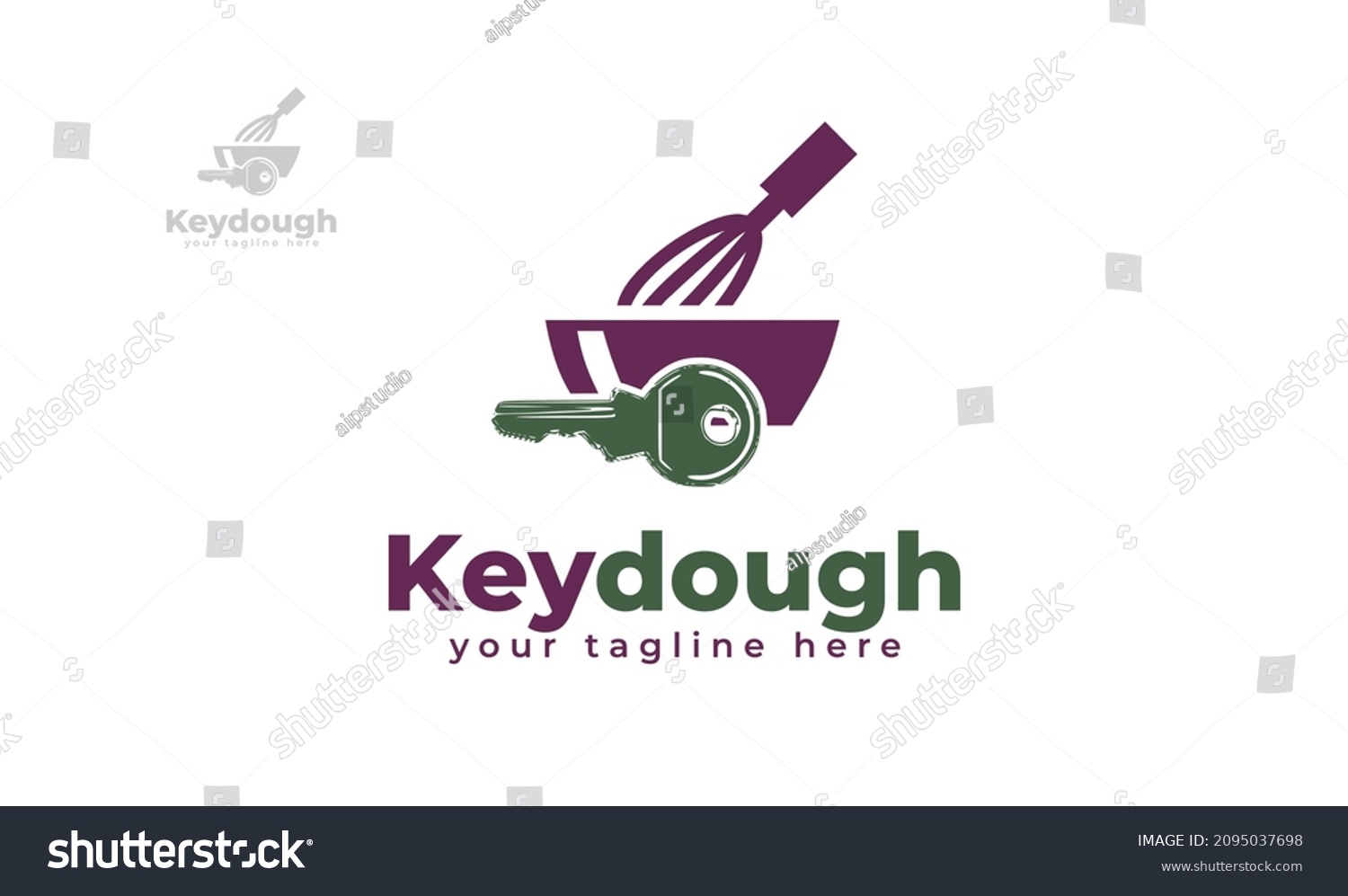 Key Dough Logo Design Vector Stock Vector (Royalty Free) 2095037698