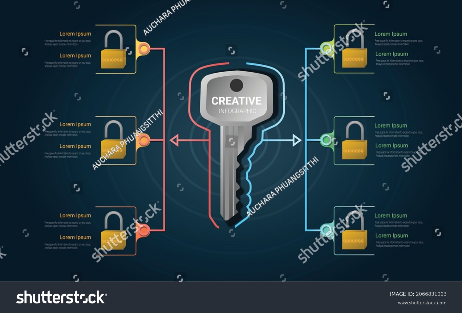 Key Elements Infographics Design Presentation Business Stock Vector ...
