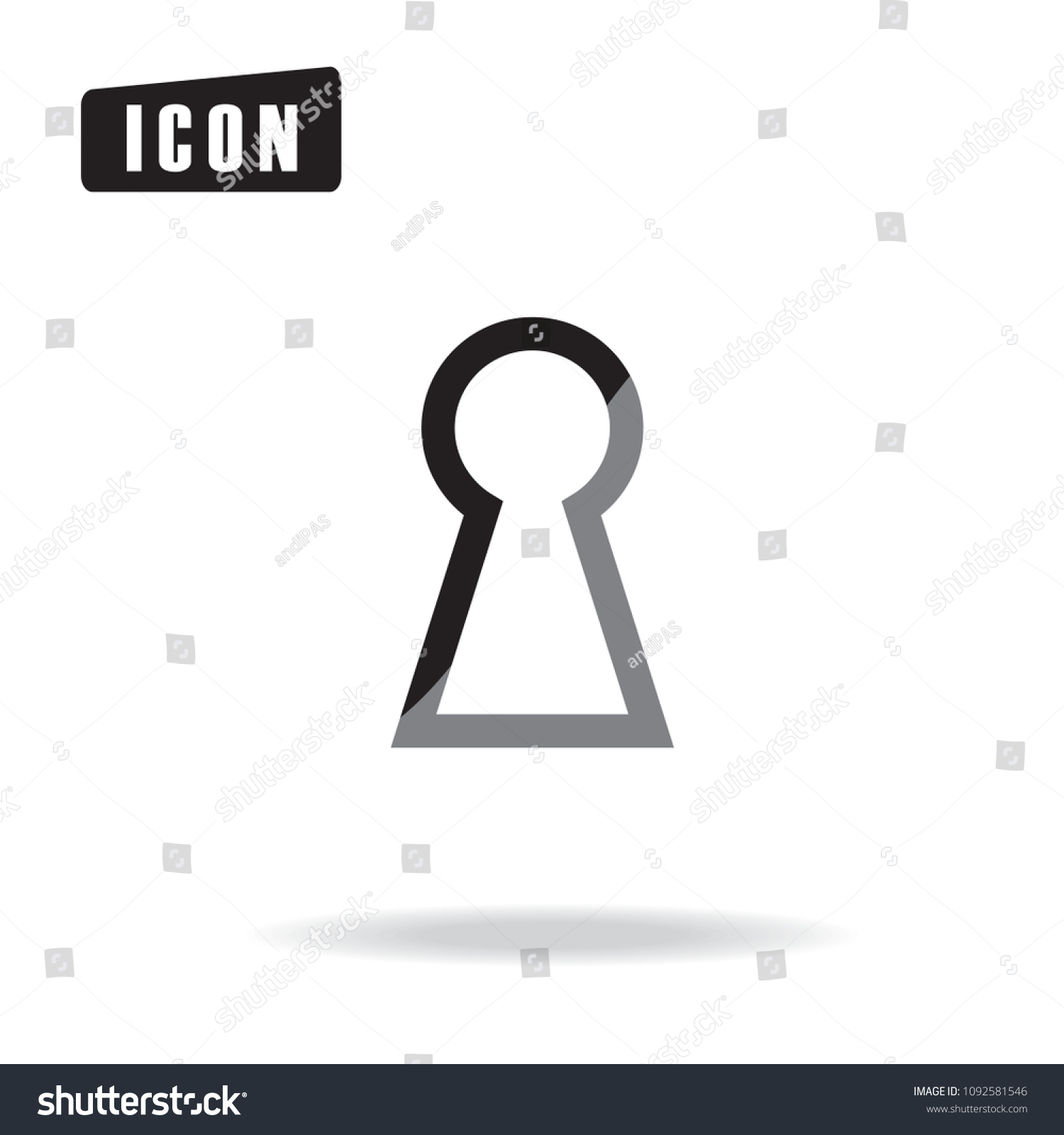 Key Hole Icon Stock Vector (Royalty Free) 1092581546 | Shutterstock