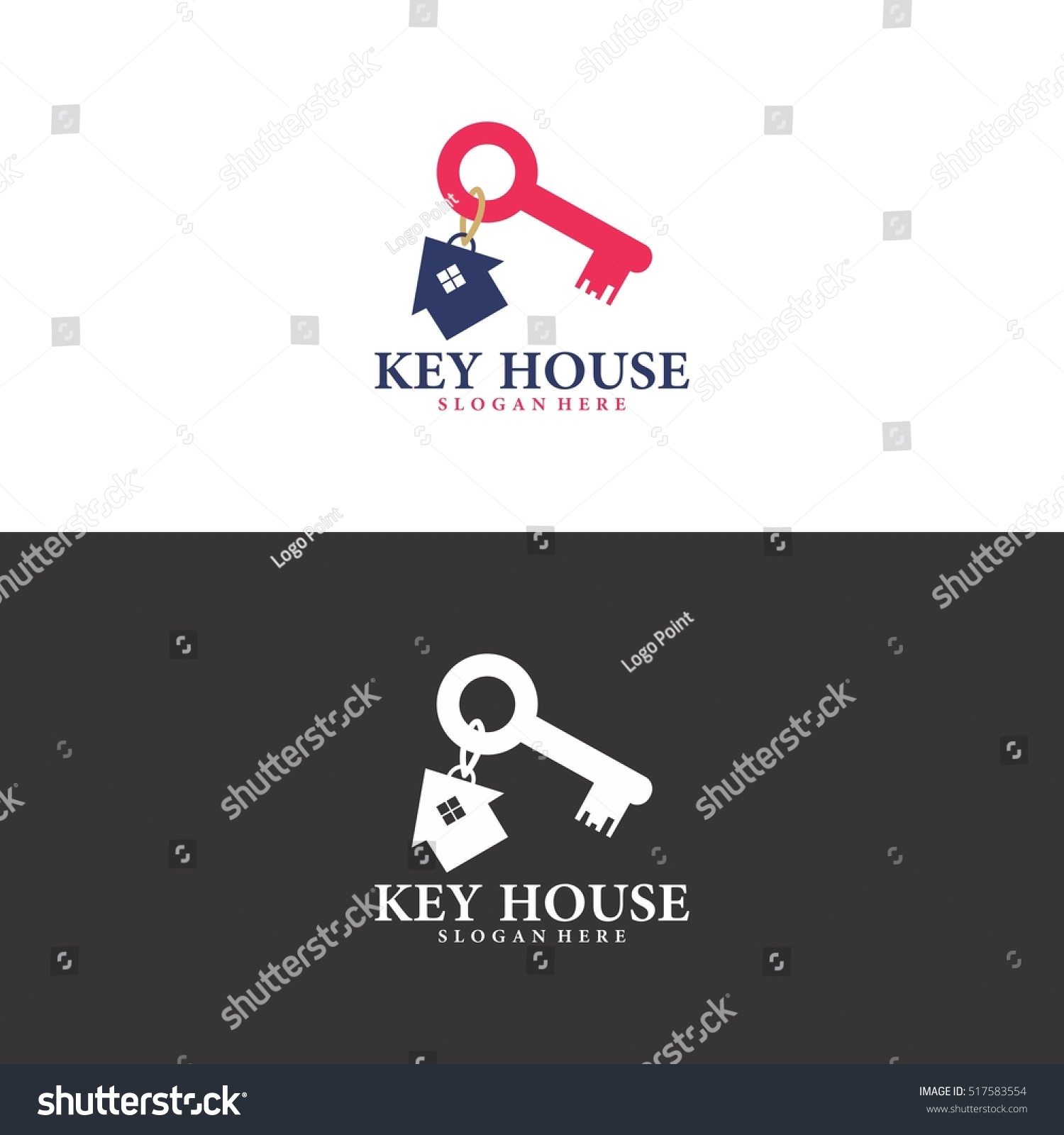 Key House Logo Vector Stock Vector (Royalty Free) 517583554