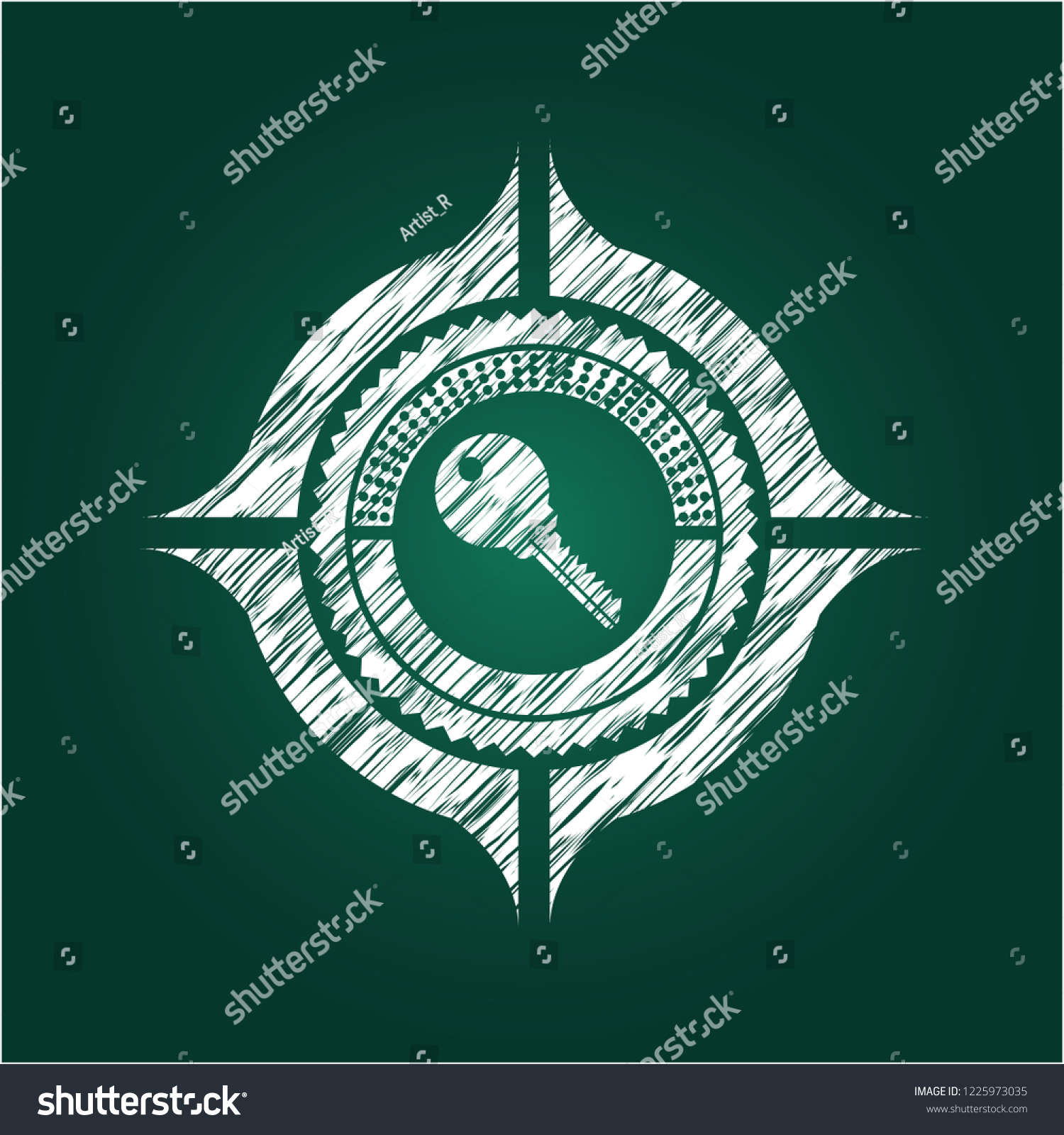 Key Icon Drawn On Blackboard Stock Vector (Royalty Free) 1225973035 ...