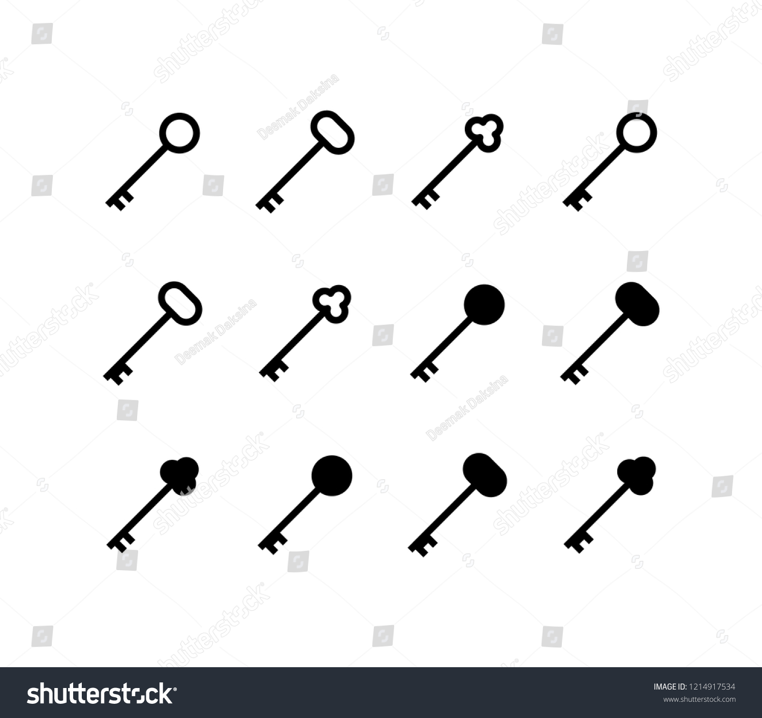Key Icon Logo Vector Symbol Stock Vector (Royalty Free) 1214917534
