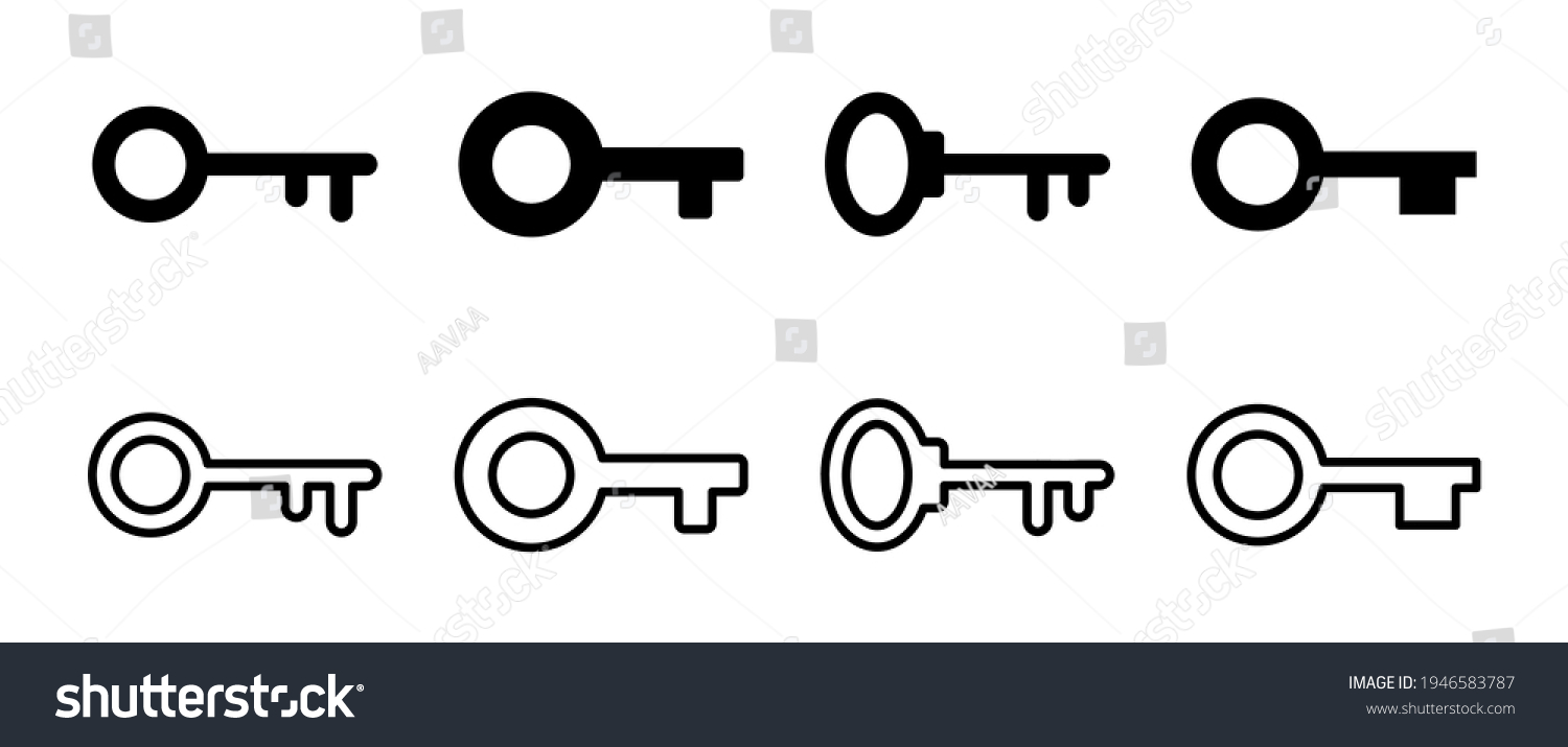 Key Icon Set Key Vector Icon Stock Vector (Royalty Free) 1946583787 ...