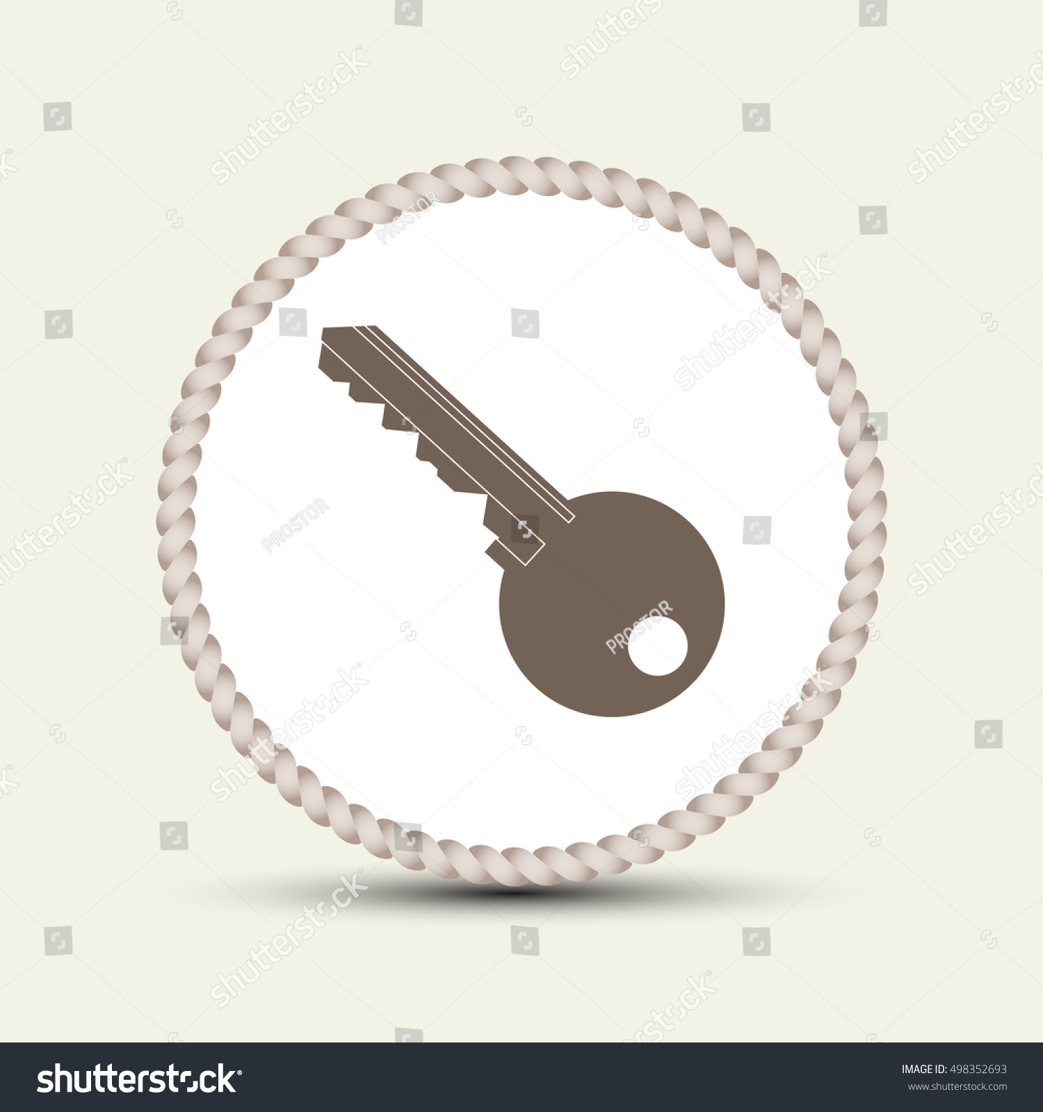 Key Icon Simple Flat Style Vector Stock Vector (Royalty Free) 498352693