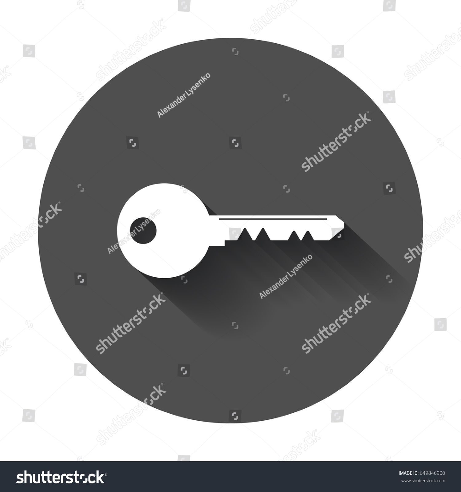 Key Icon Vector Illustration Flat Style Stock Vector (Royalty Free ...