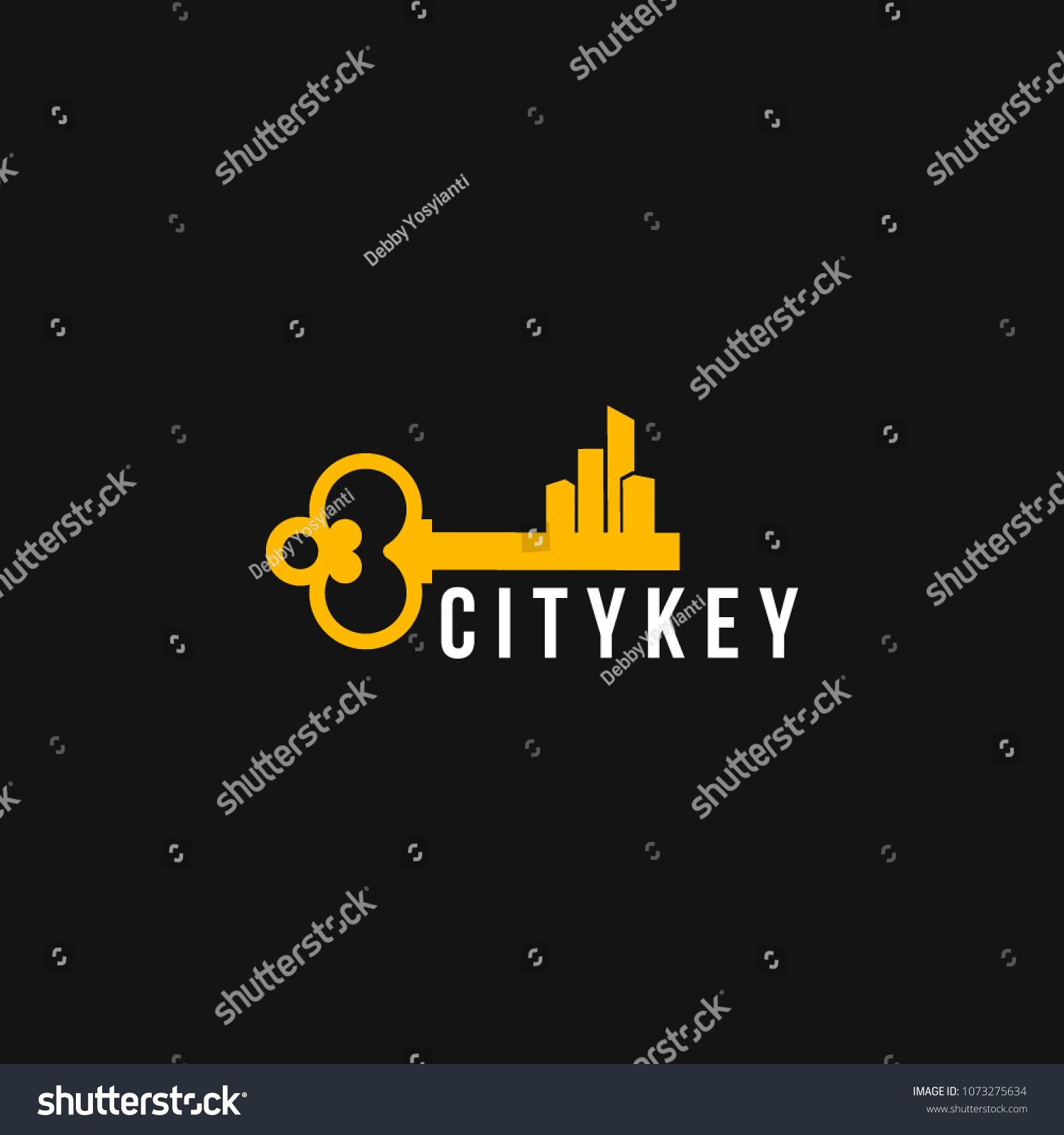 Key Logo Design Vector Stock Vector (Royalty Free) 1073275634