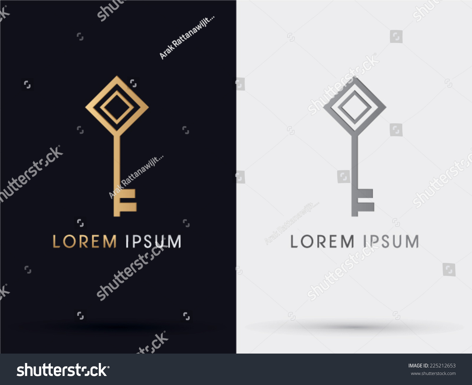 Key Logo Symbol Icongraphicvector: vector de stock (libre de regalías ...