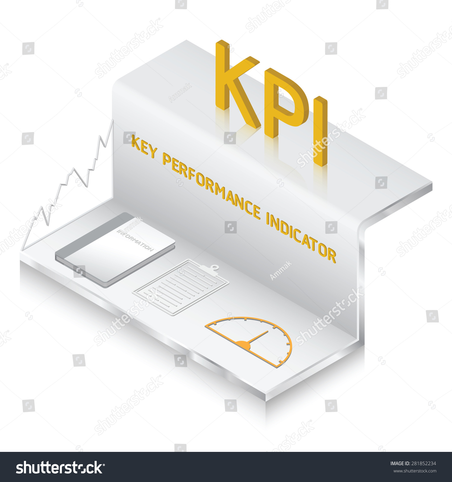 Key Performance Indicator Keywords Icons Vector Stock Vector (Royalty ...
