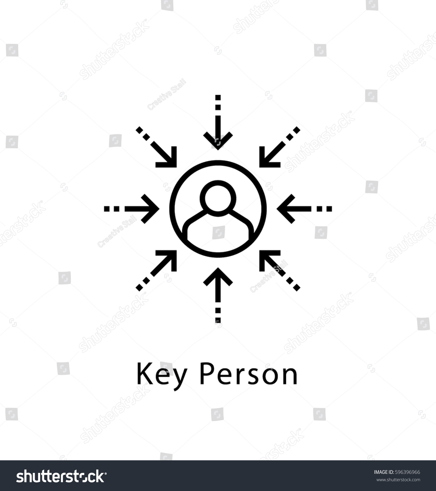 Key Person Vector Line Icon Stock Vector (Royalty Free) 596396966 ...