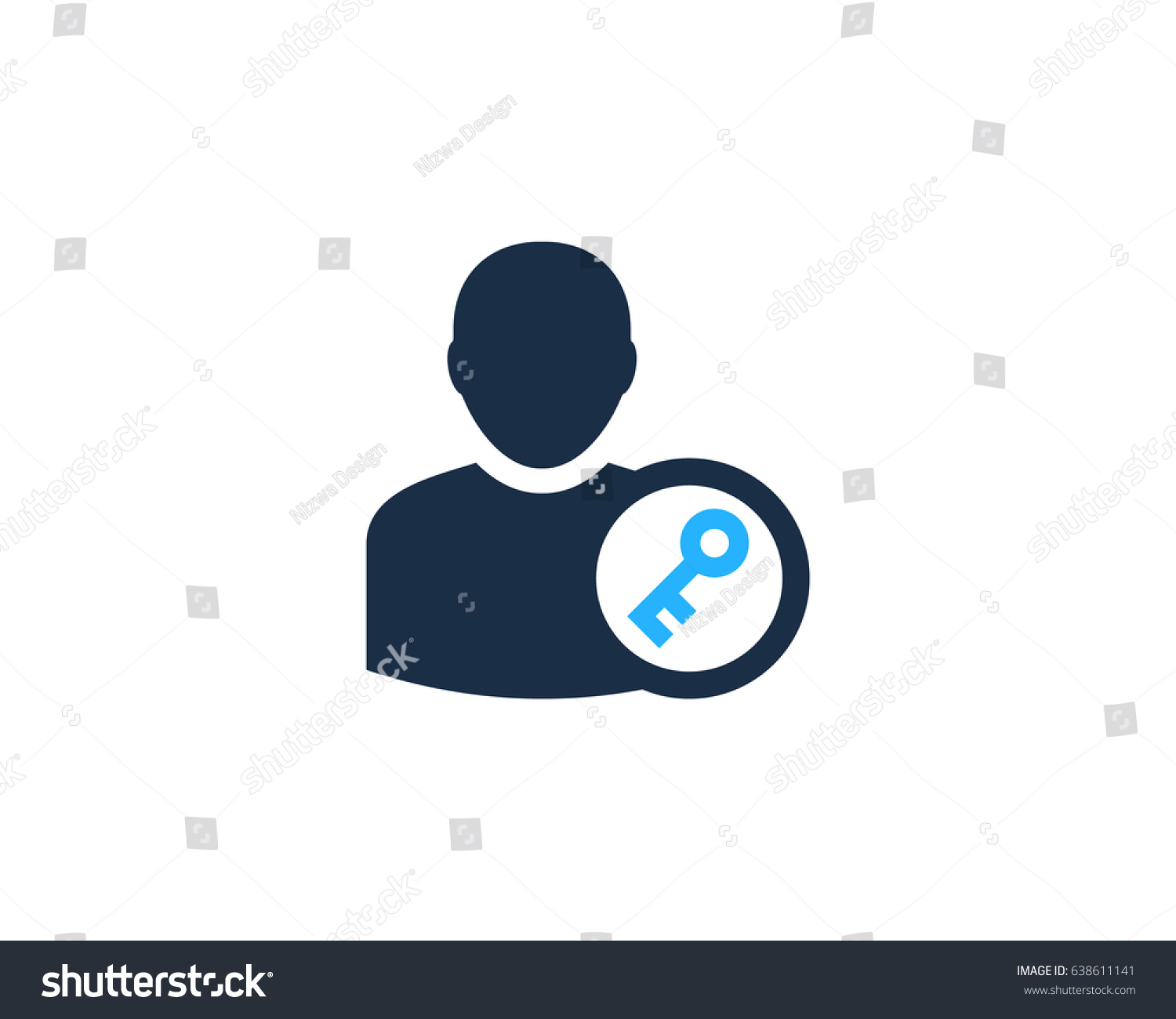 Key User Icon Logo Design Element Stock Vector 638611141 - Shutterstock