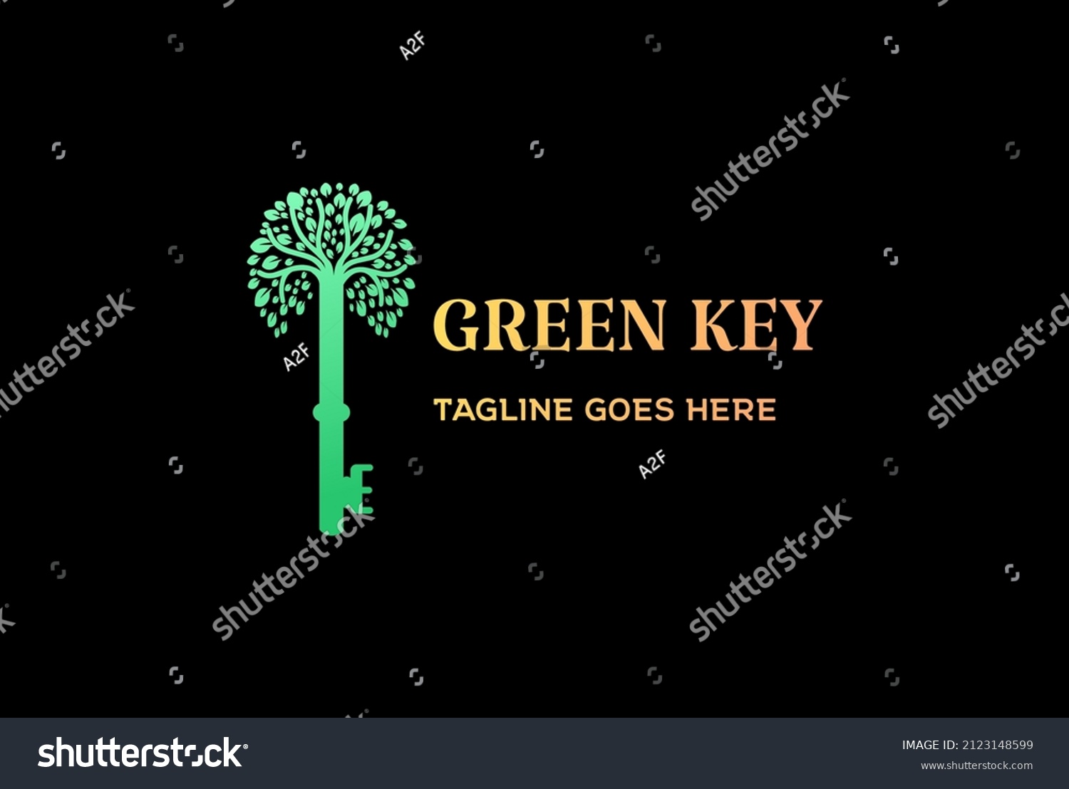 Key Green Leaf Tree Plant Logo Stock Vector (Royalty Free) 2123148599 ...