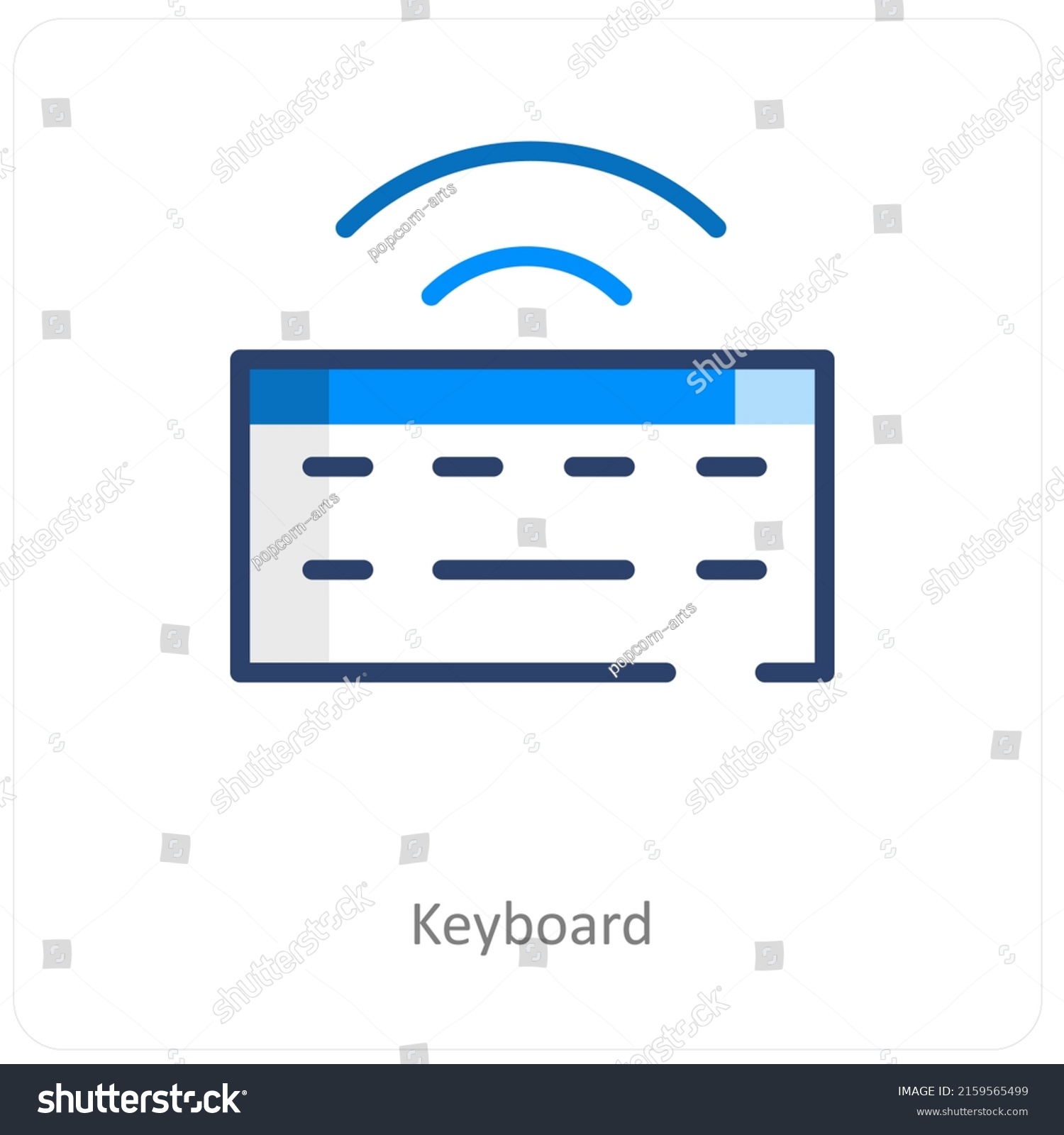 Keyboard Typing Icon Concept Stock Vector (Royalty Free) 2159565499 ...