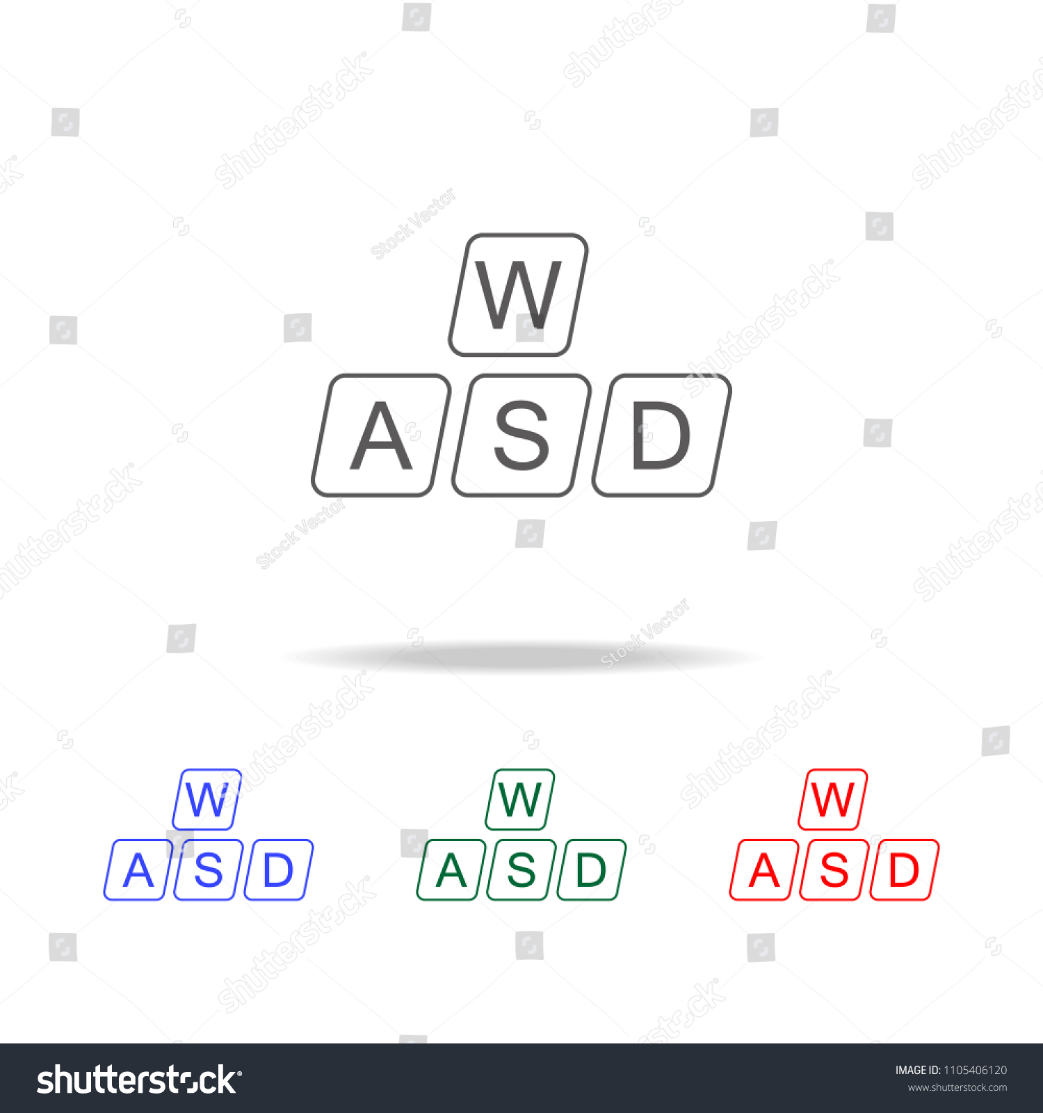 Keyboard Buttons Wasd Icon Elements Game Stock Vector (Royalty Free ... Keyboard Buttons Wasd Icon Elements Game Stock Vector (Royalty Free ...