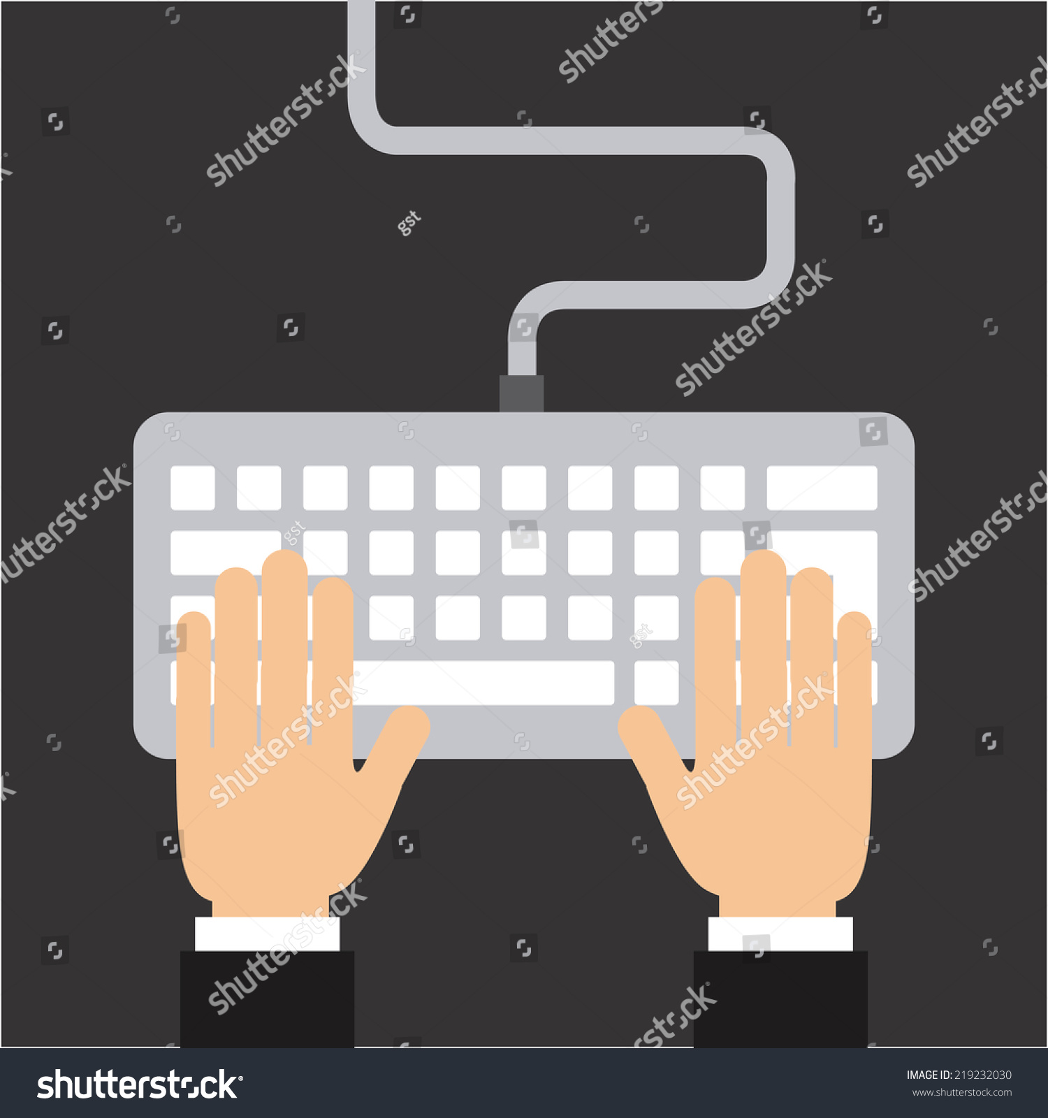 Keyboard Graphic Design Vector Illustration Stock Vector (Royalty Free ...