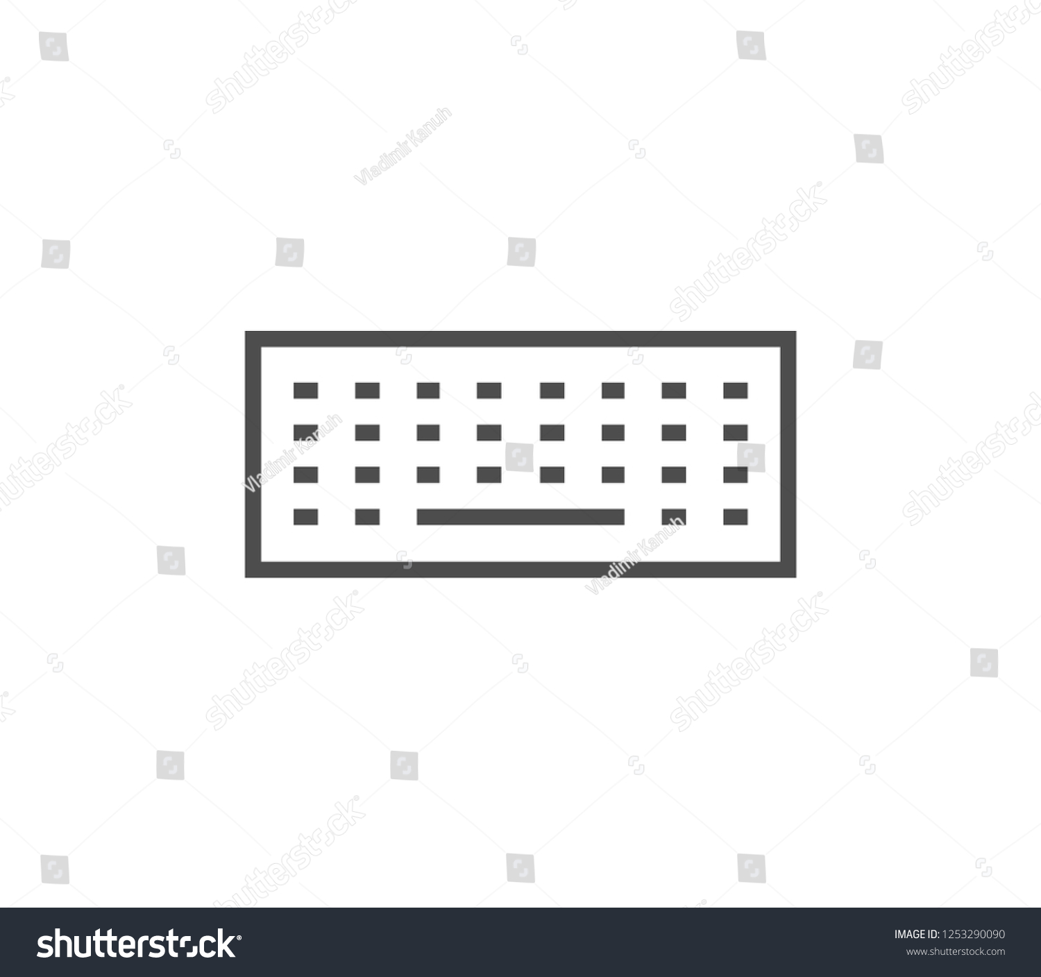 Keyboard Icon Vector Eps 10 Stock Vector (Royalty Free) 1253290090 ...