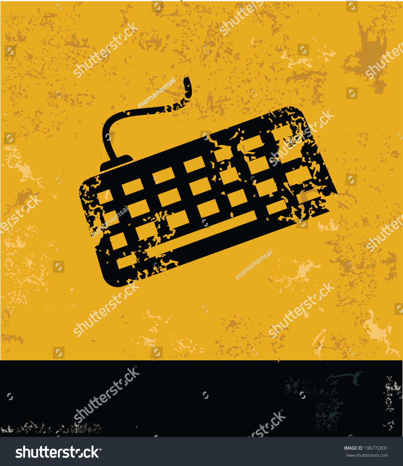 Keyboard Symbolgrunge Vector Stock Vector (Royalty Free) 196772831 ...