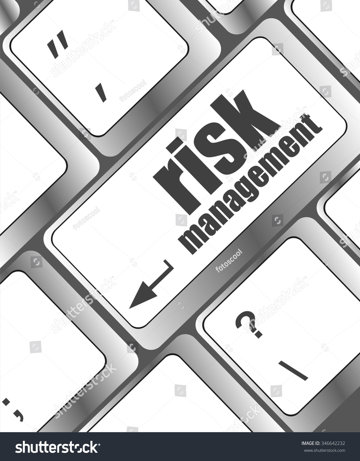 Keyboard Risk Management Button Internet Concept Stock Vector (Royalty ...