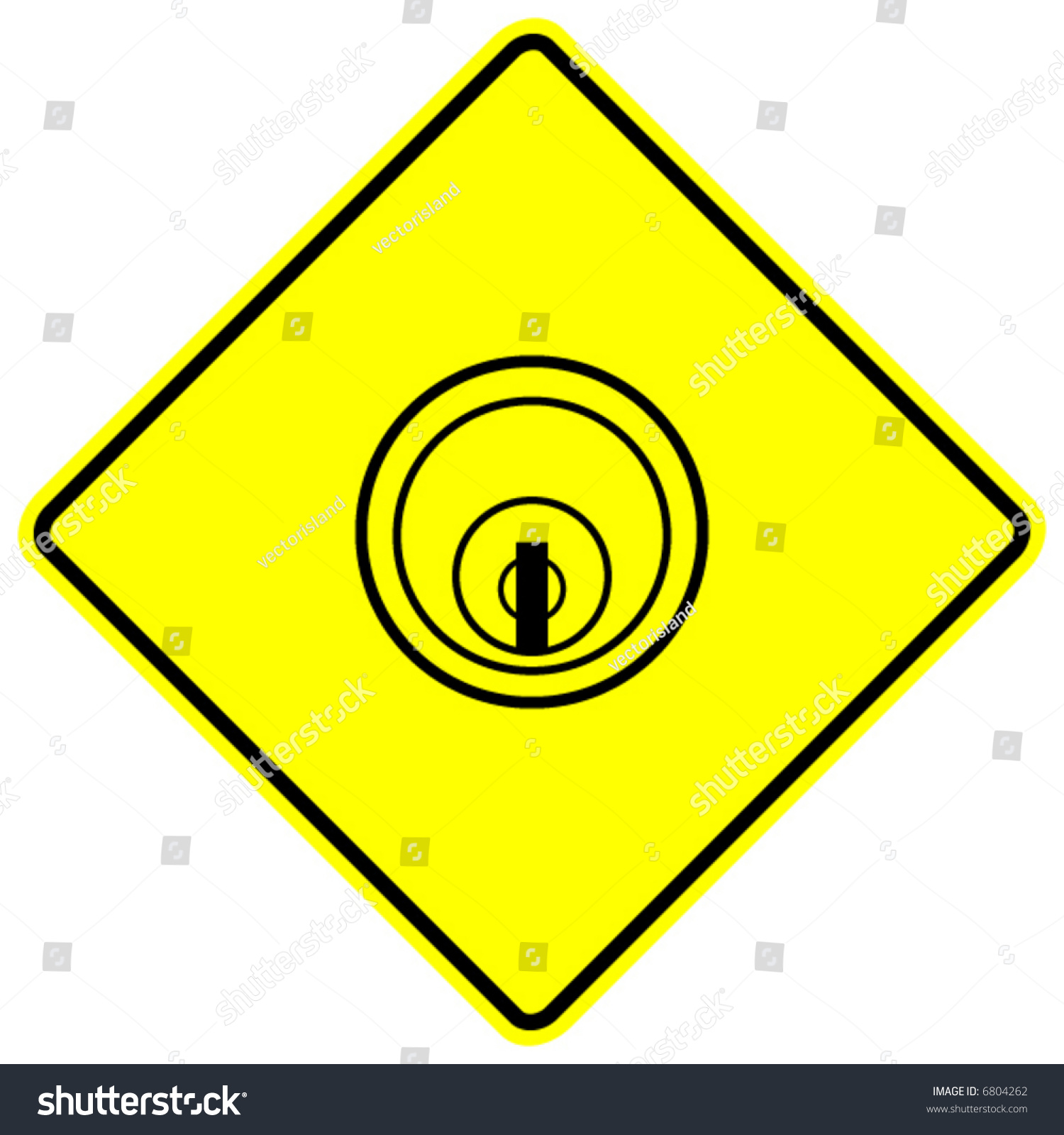 Keyhole Lock Sign Stock Vector (Royalty Free) 6804262