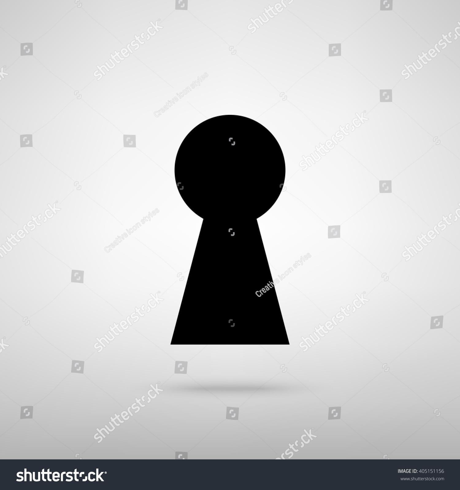 Keyhole Sign Vector Illustration Stock Vector (Royalty Free) 405151156