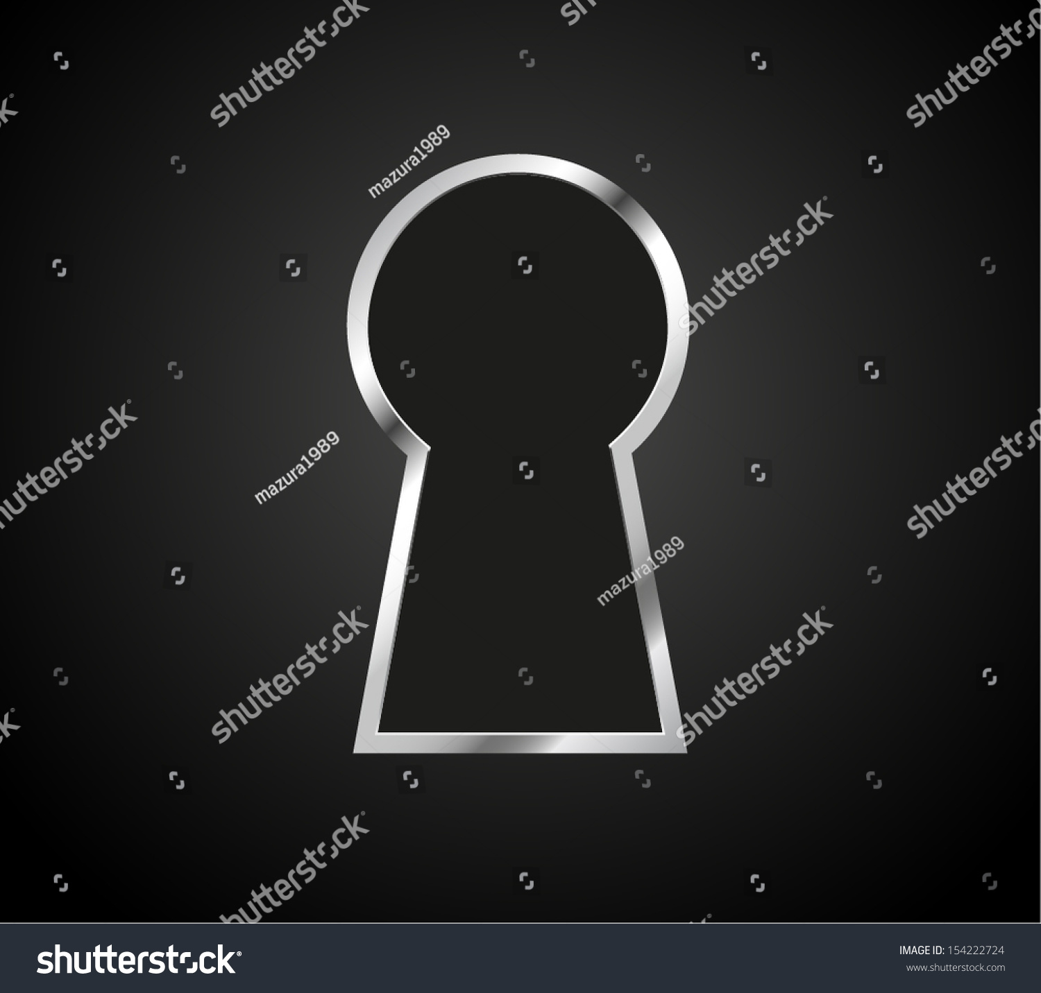 Keyhole Silhouette Vector Illustration Background Stock Vector (Royalty ...